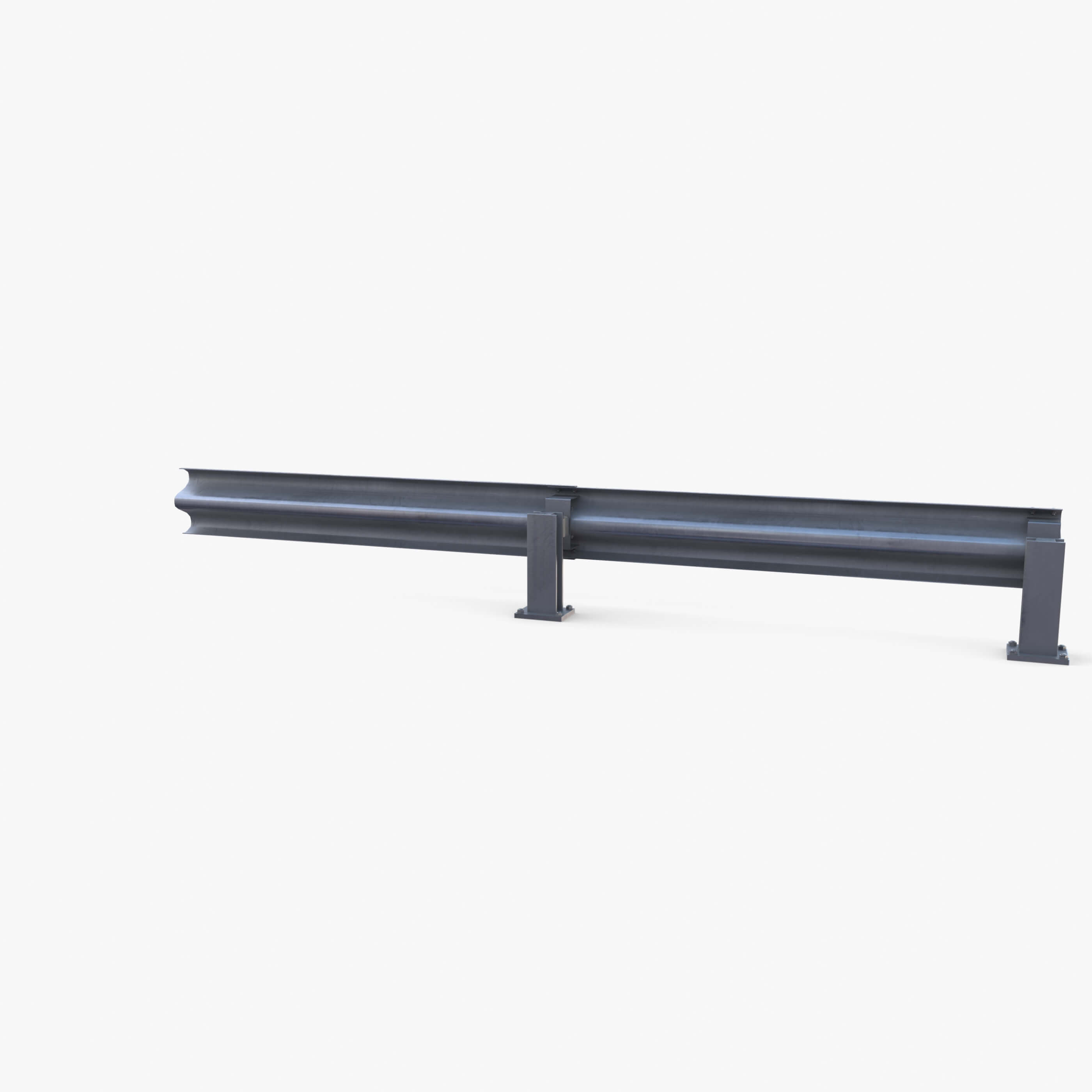 Tileable Single Sided Traffic Barrier Guardrail V2 - 3D Model by ...