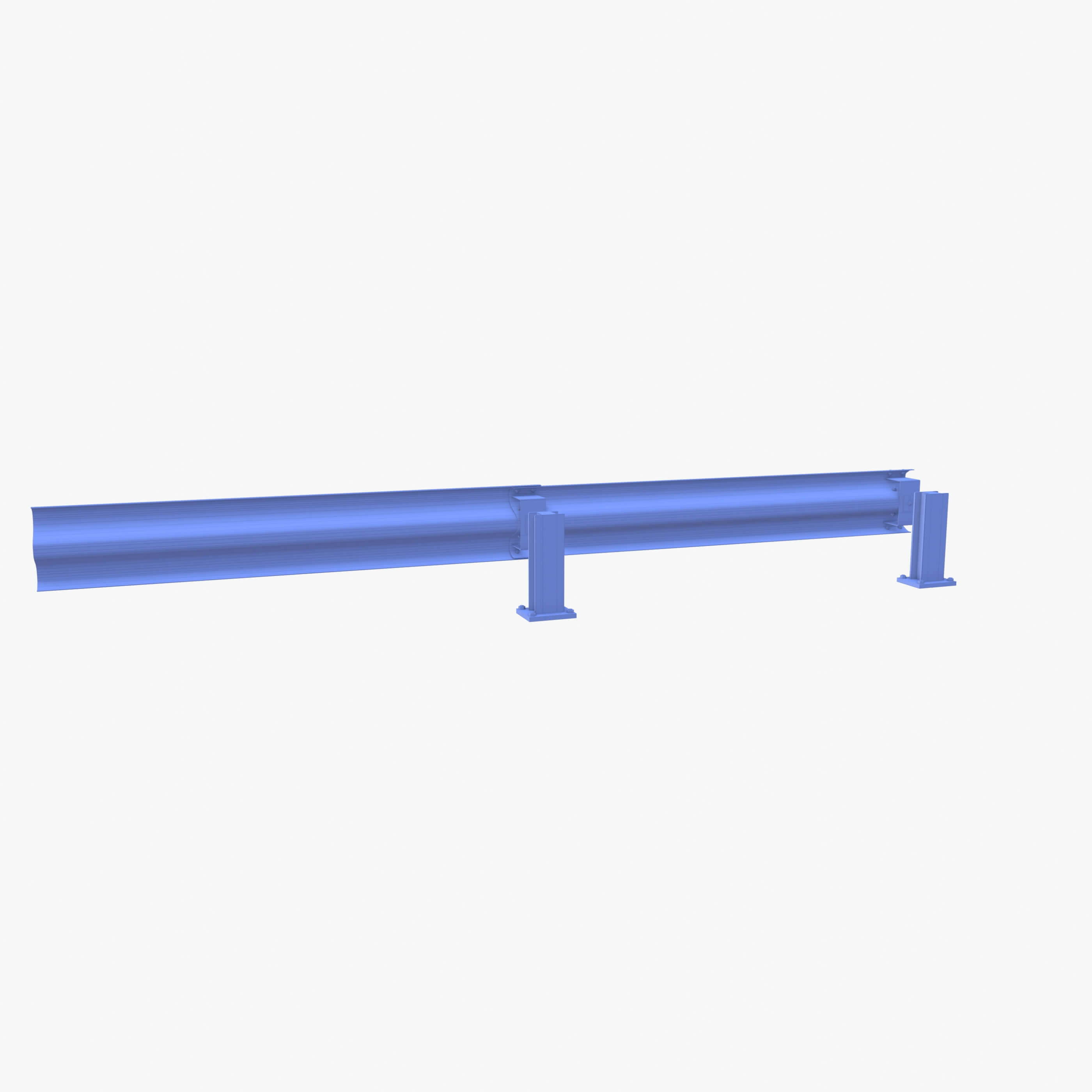 Tileable Single Sided Traffic Barrier Guardrail V2 - 3D Model by ...