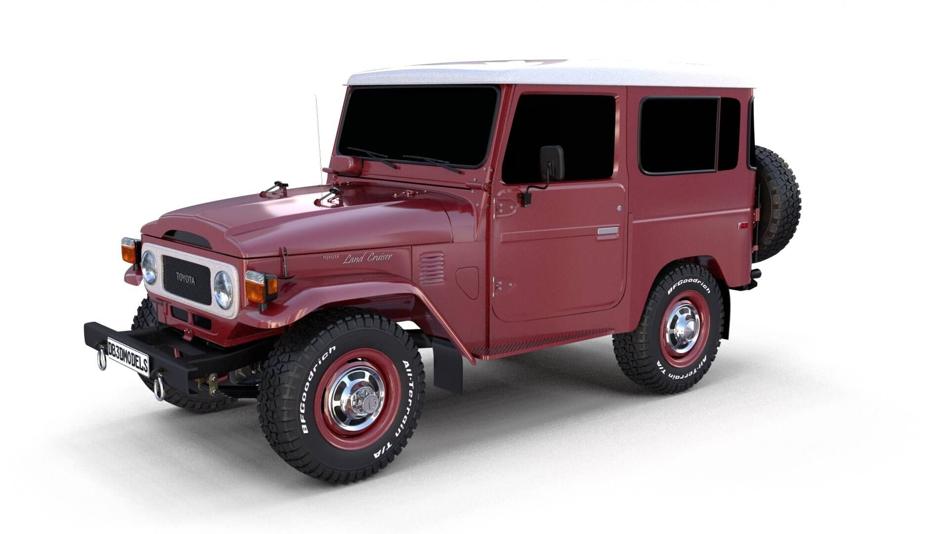 Toyota Land Cruiser FJ 40 Dark Red - 3D Model by dragosburian