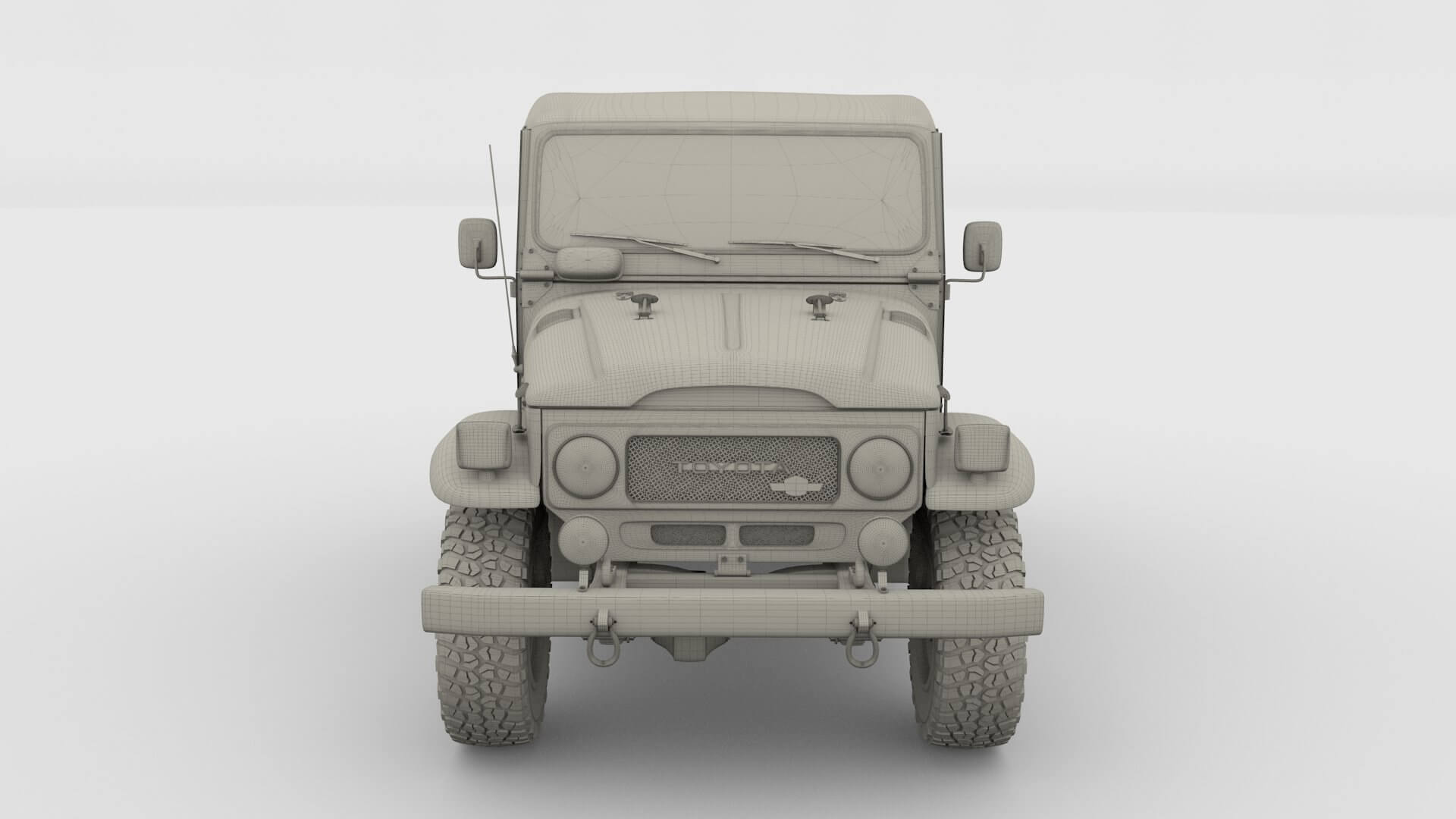 Toyota Land Cruiser FJ 40 Soft Top with Chassis - 3D Model by dragosburian