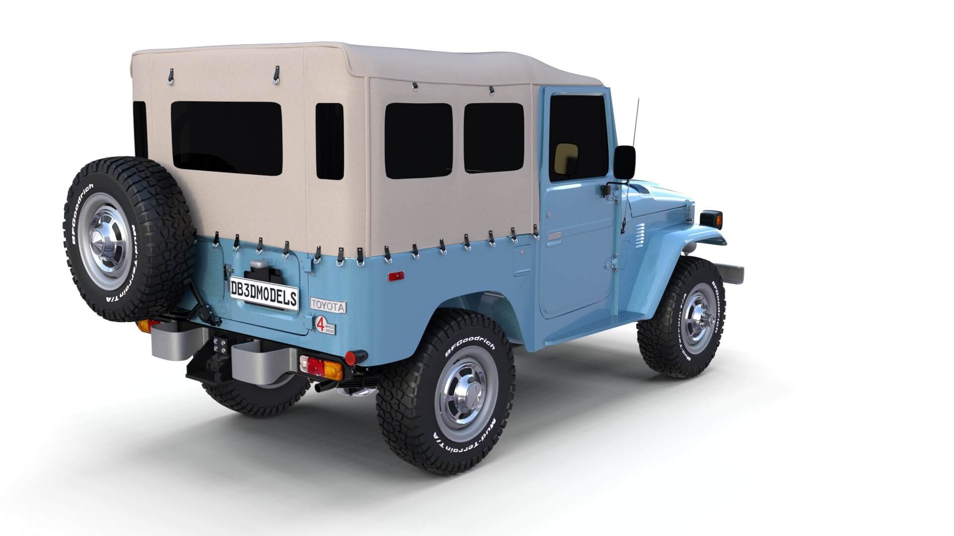 Toyota Land Cruiser FJ 40 Soft Top - 3D Model by dragosburian