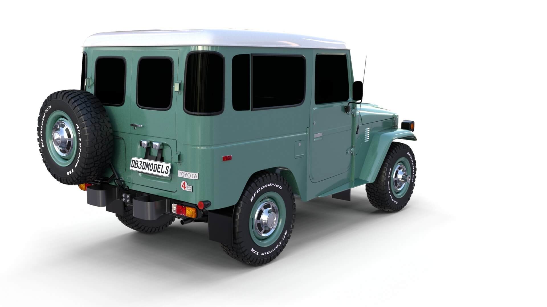 Toyota Land Cruiser FJ 40 with Chassis - 3D Model by dragosburian