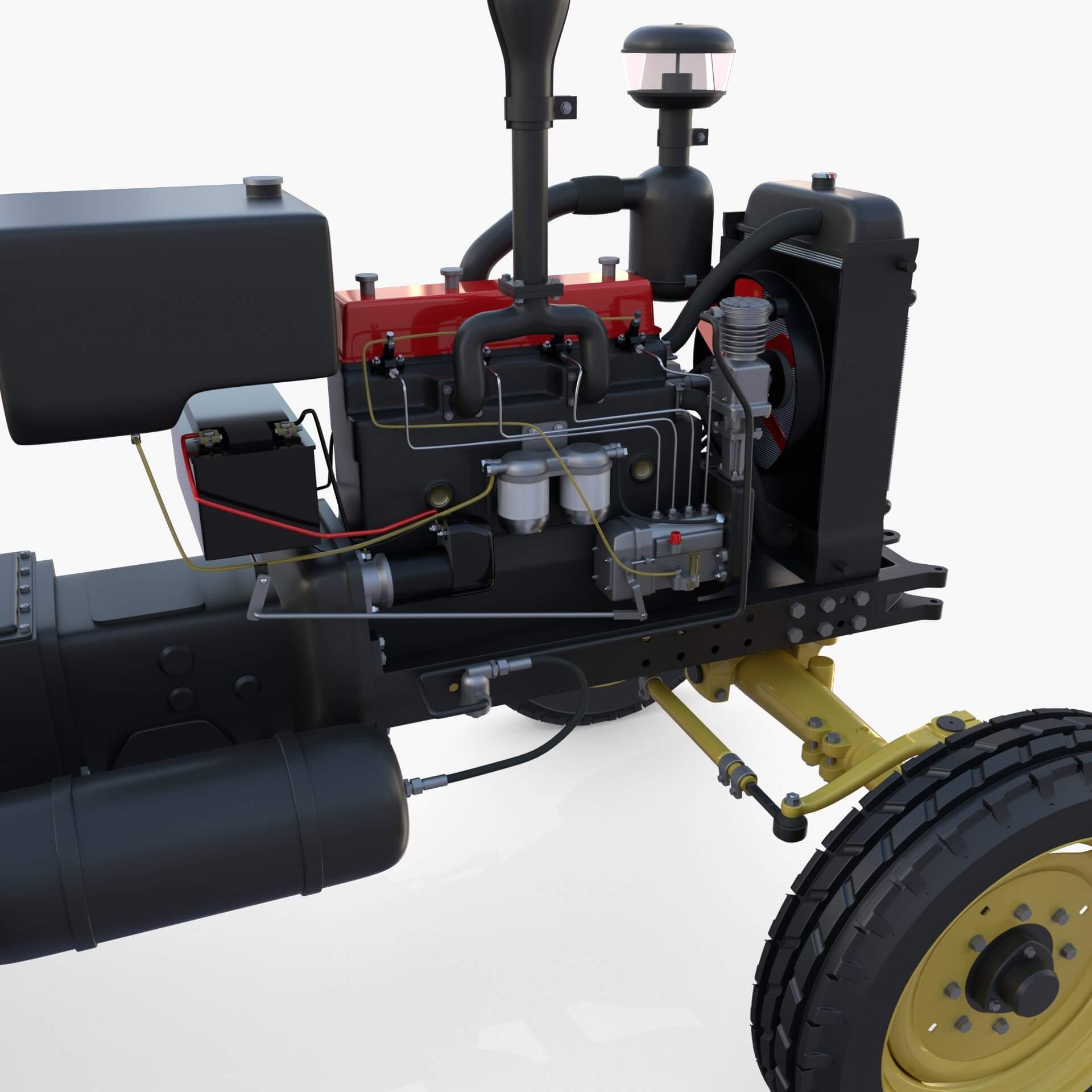 Tractor Chassis - 3D Model by dragosburian