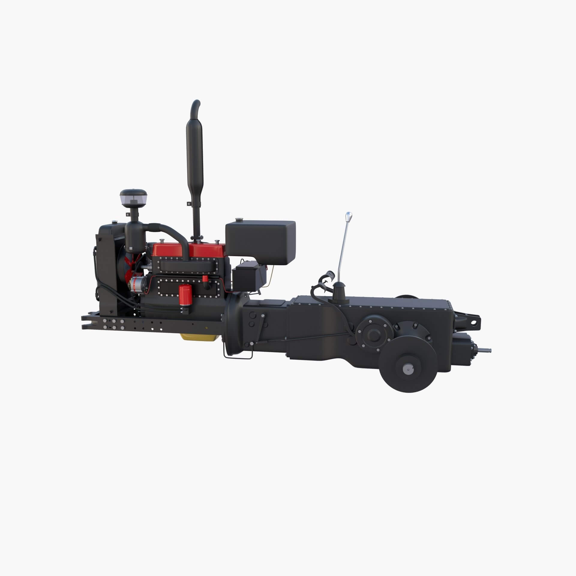 Tractor Drivetrain - 3D Model by dragosburian