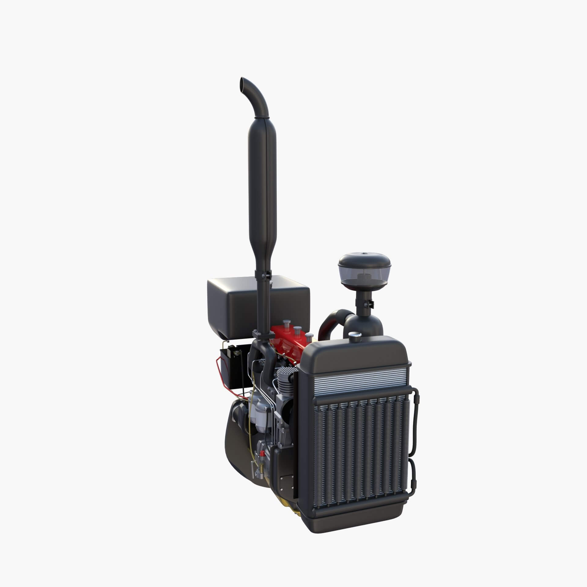 Tractor Engine Full - 3D Model by dragosburian