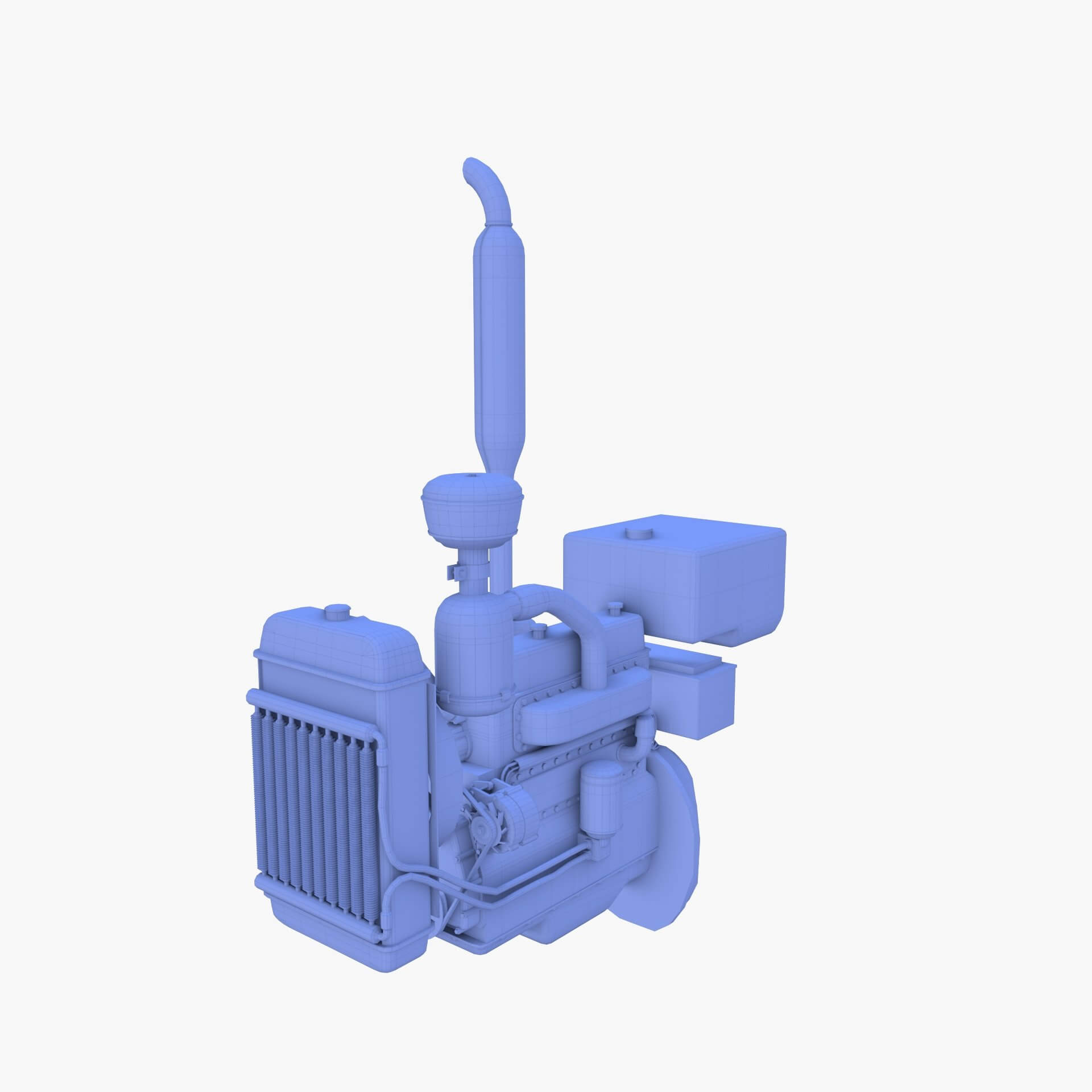 Tractor Engine Full - 3D Model by dragosburian