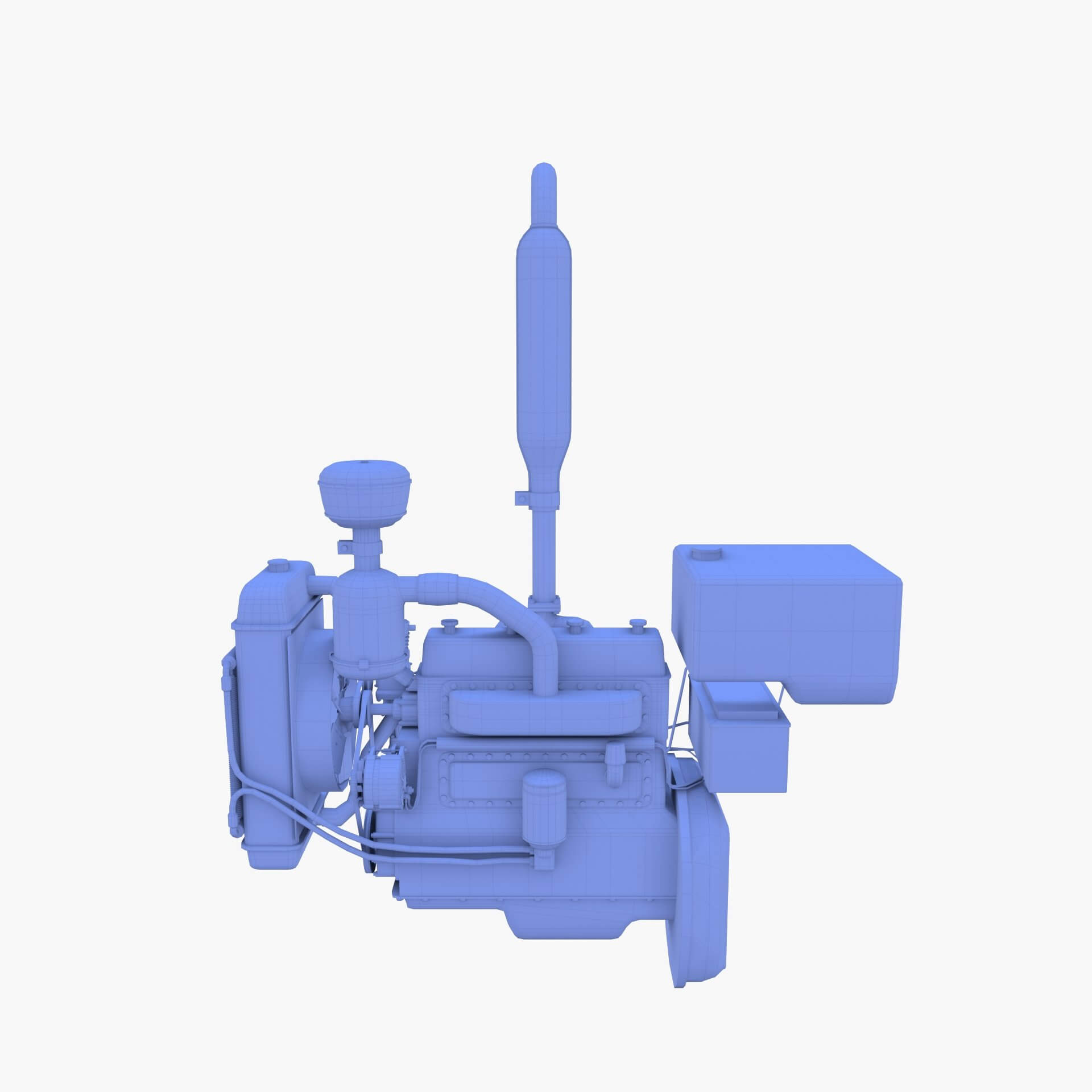 Tractor Engine Full - 3D Model by dragosburian