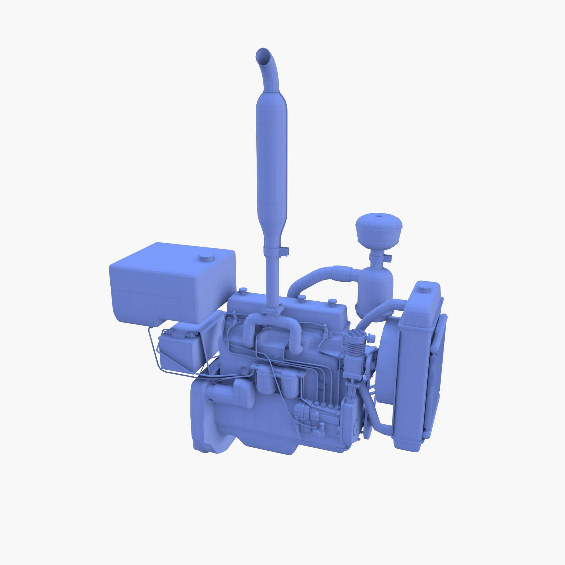 Tractor Engine Full - 3D Model by dragosburian