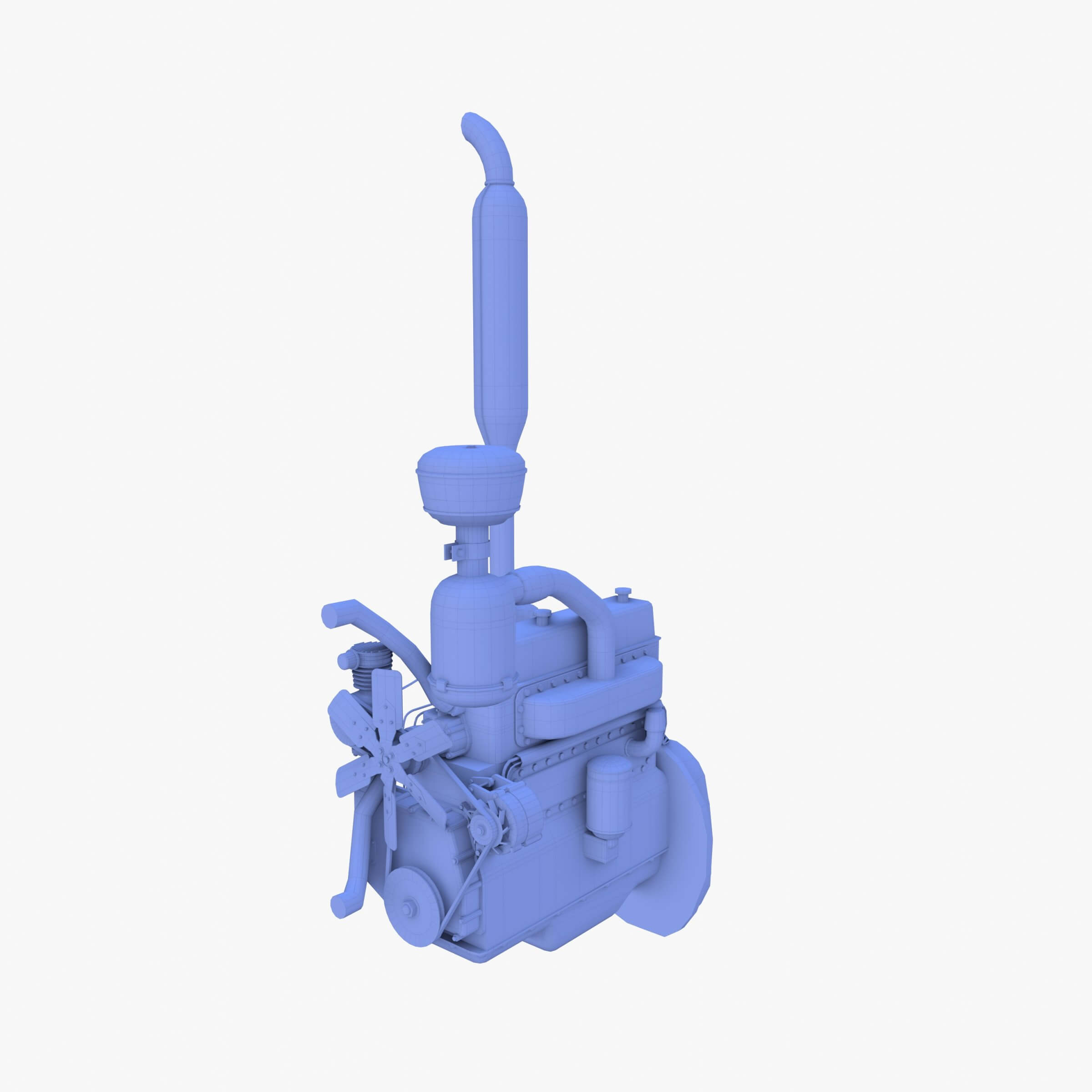 Tractor Engine - 3D Model by dragosburian