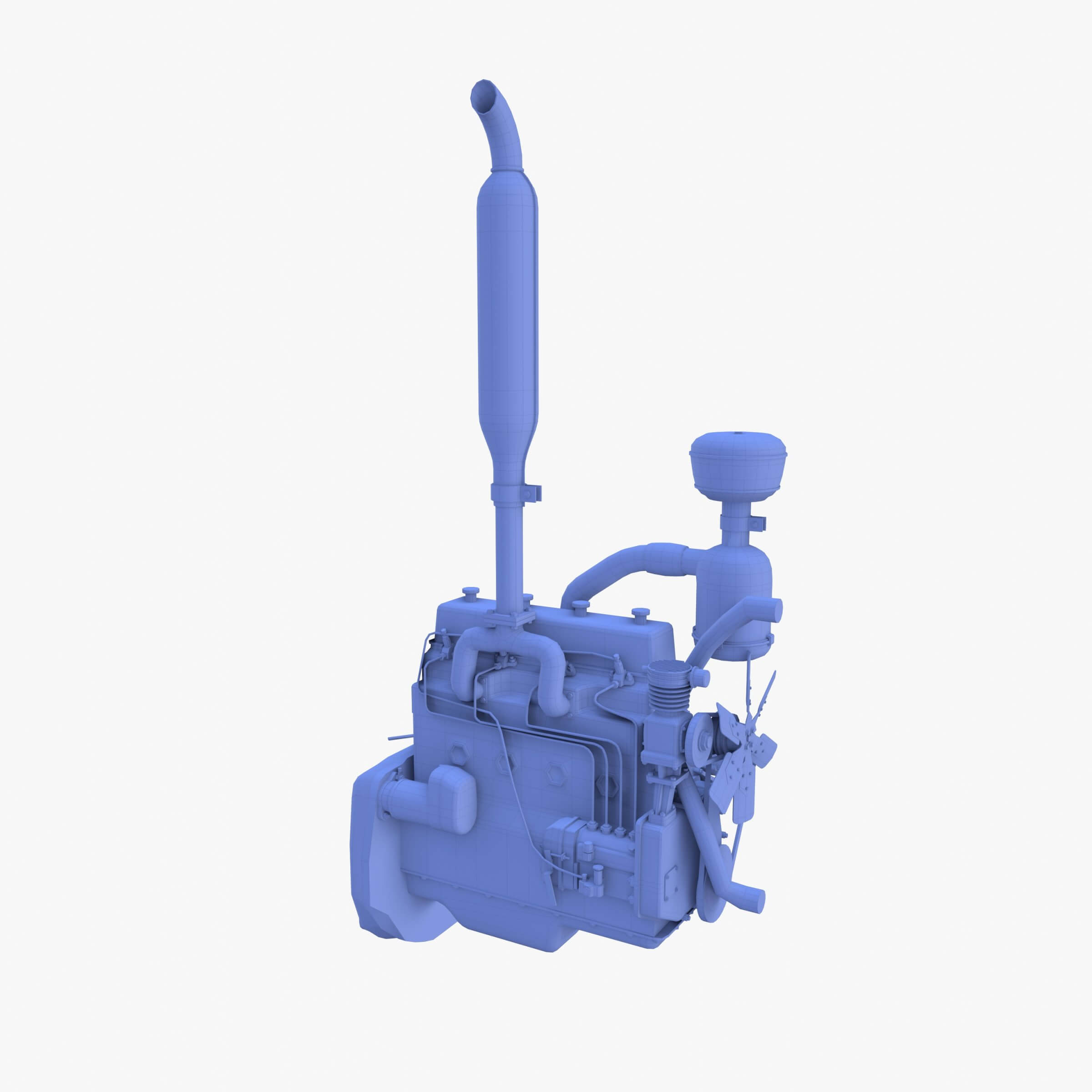 Tractor Engine - 3D Model by dragosburian