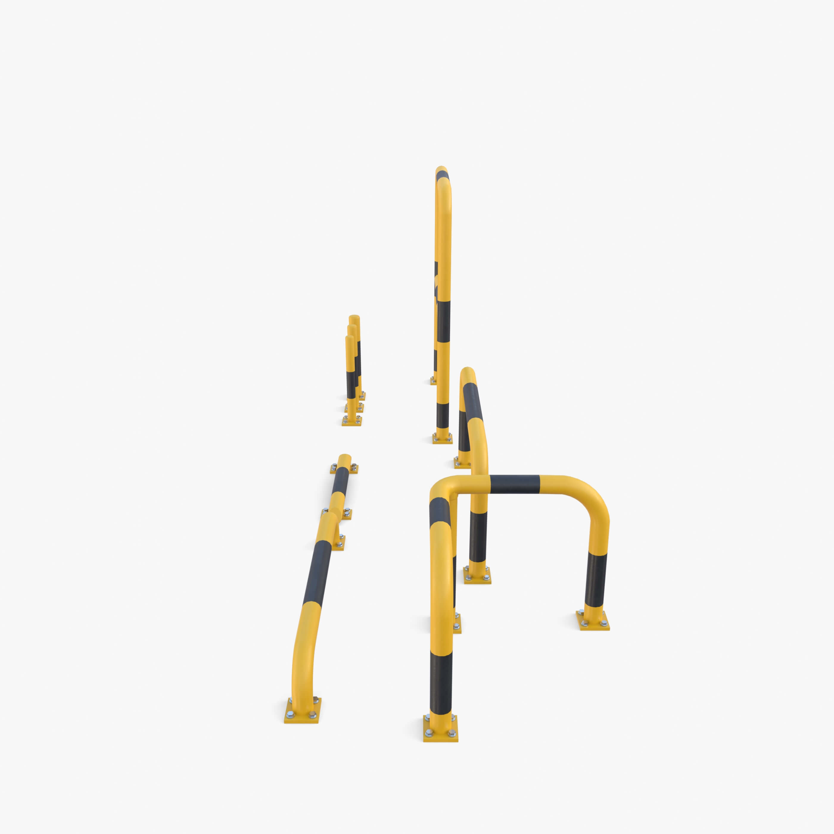 Traffic Safety Barrier Pack V1 - 3D Model by dragosburian