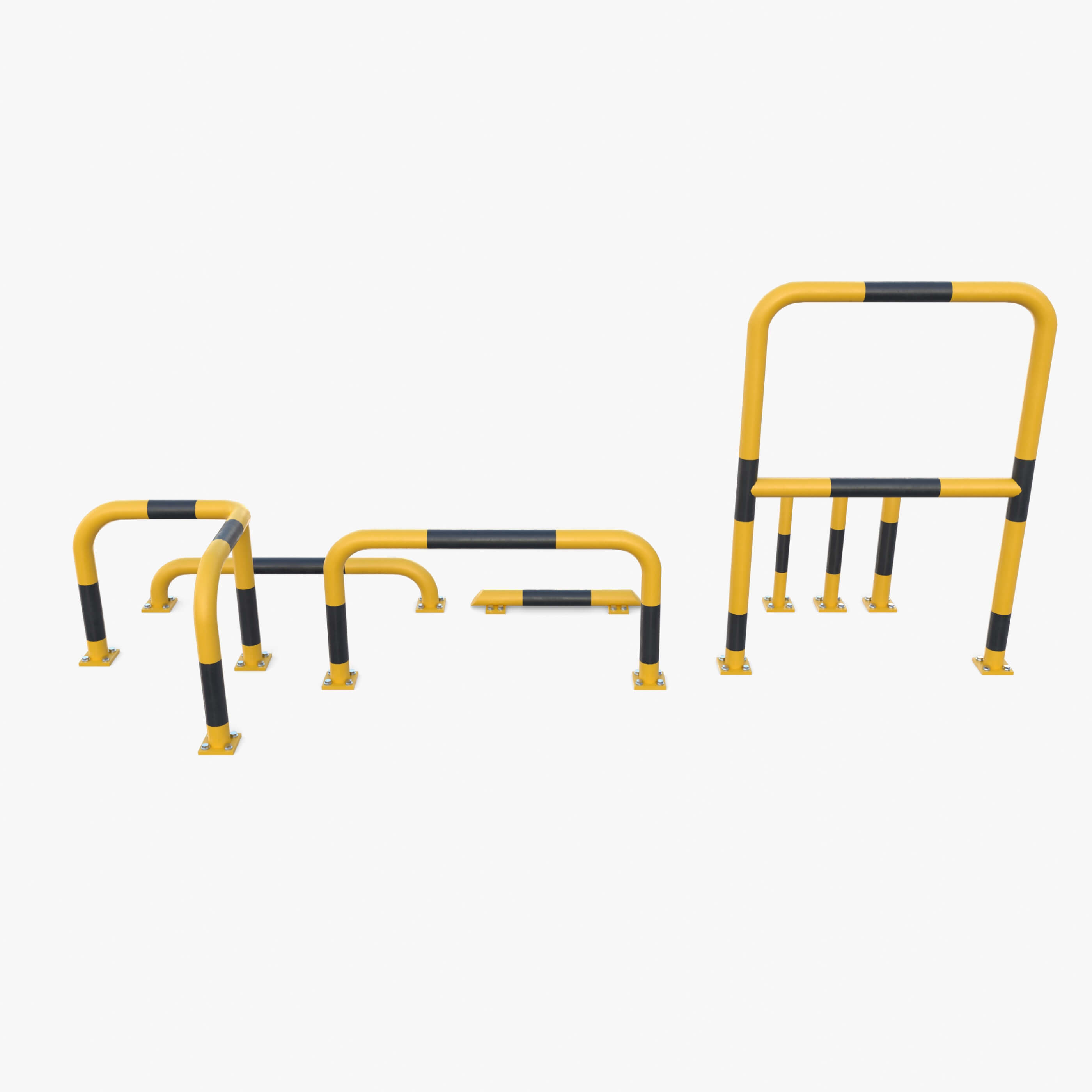 Traffic Safety Barrier Pack V1 - 3D Model by dragosburian