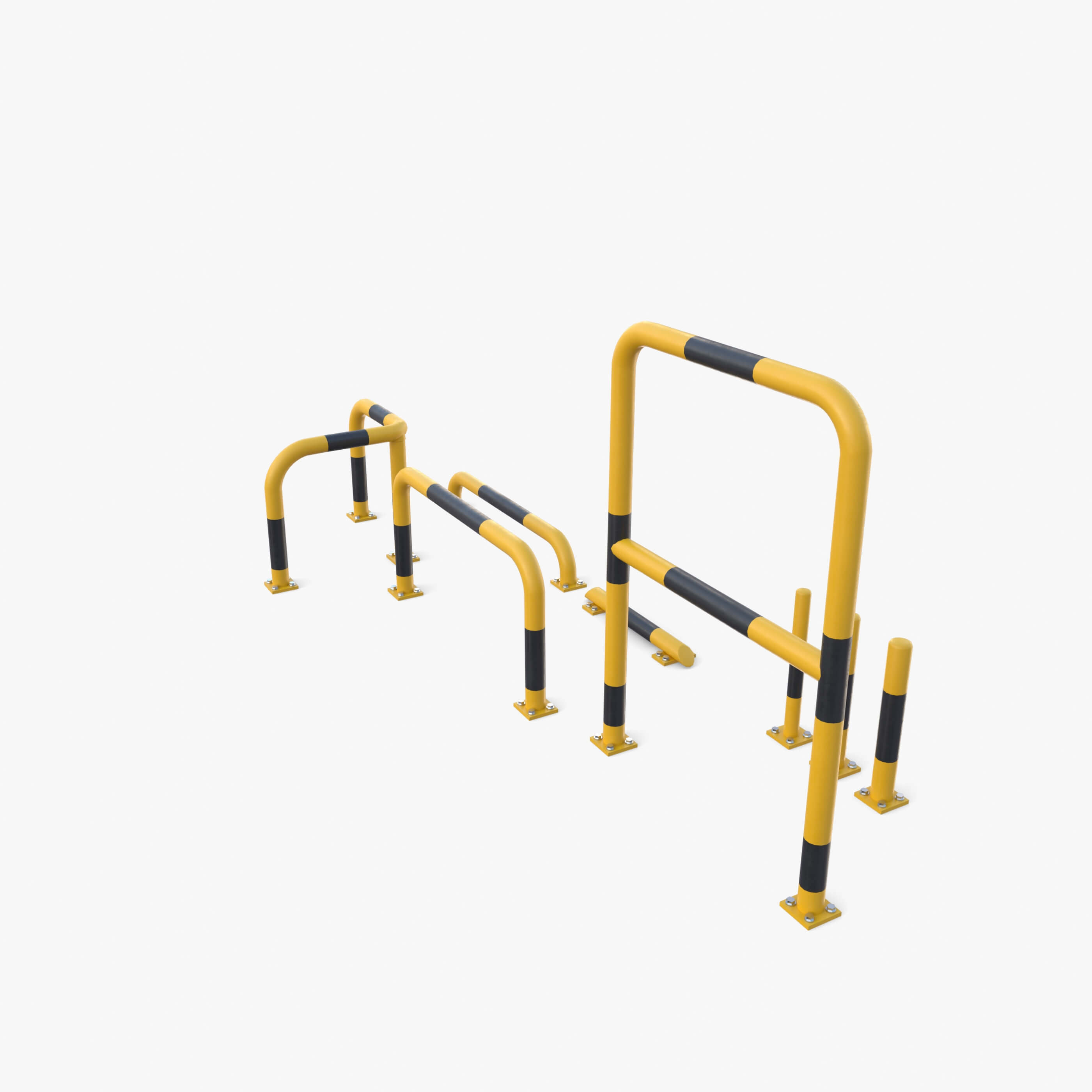 Traffic Safety Barrier Pack V1 - 3D Model by dragosburian