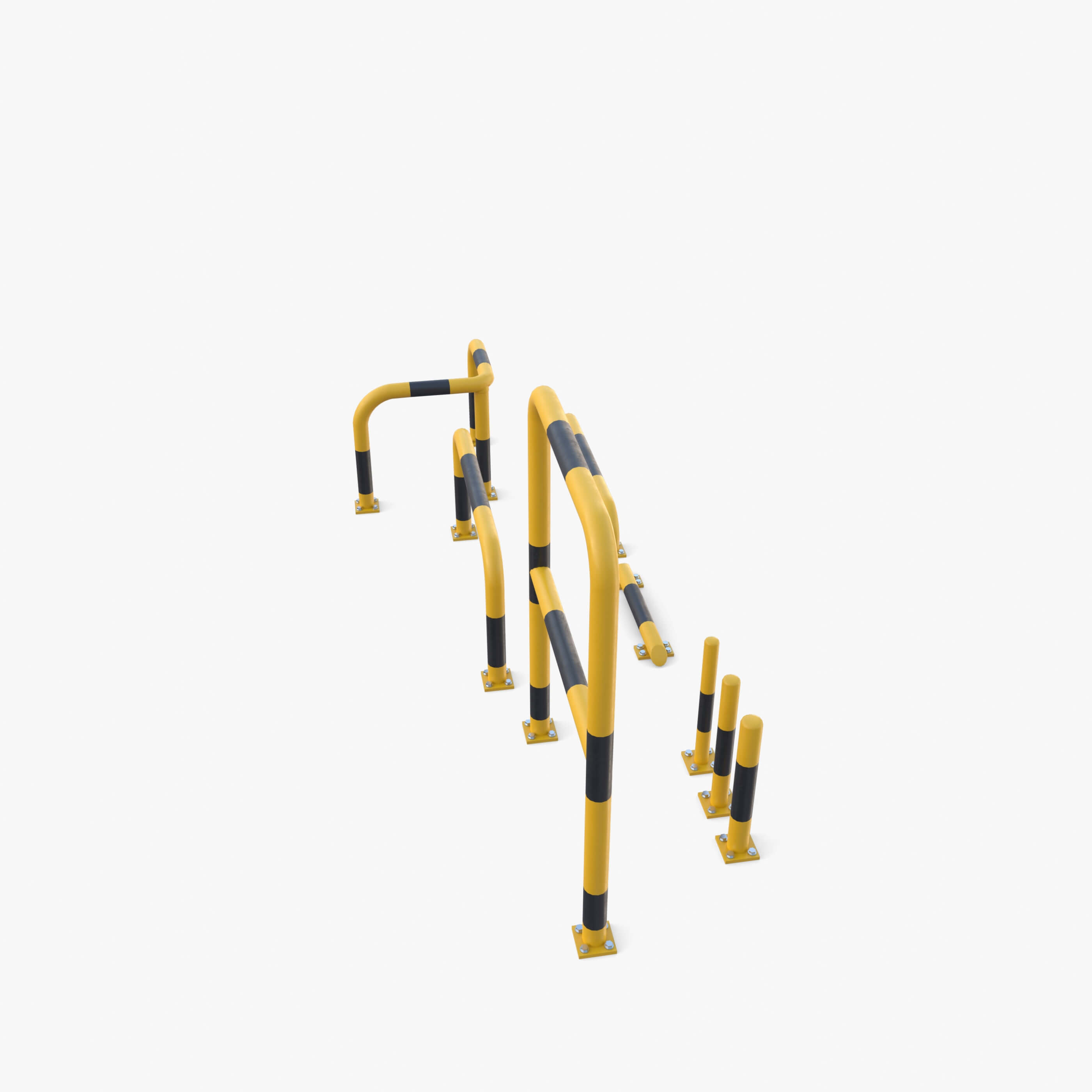 Traffic Safety Barrier Pack V1 - 3D Model by dragosburian