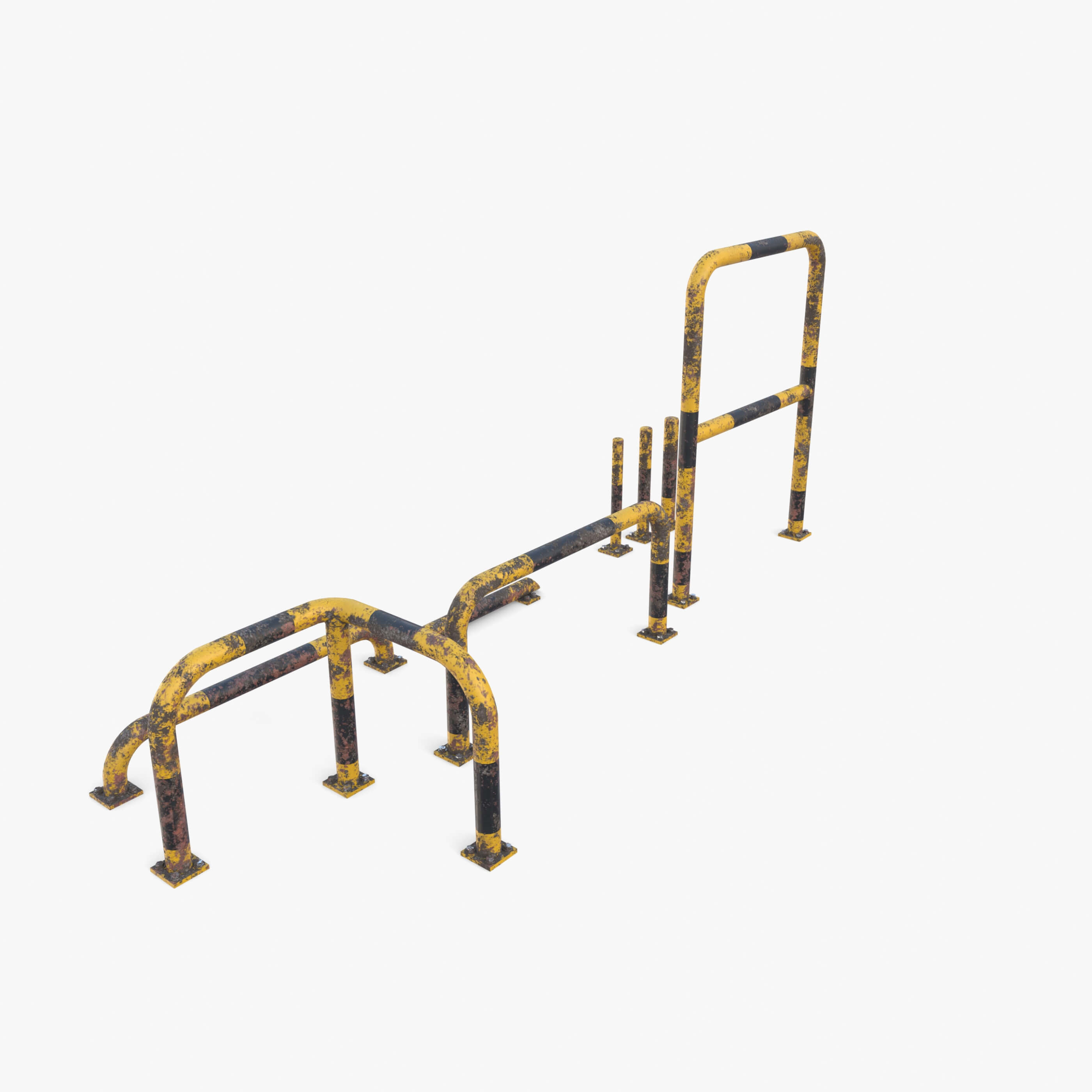 Traffic Safety Barrier Pack V2 - 3D Model by dragosburian