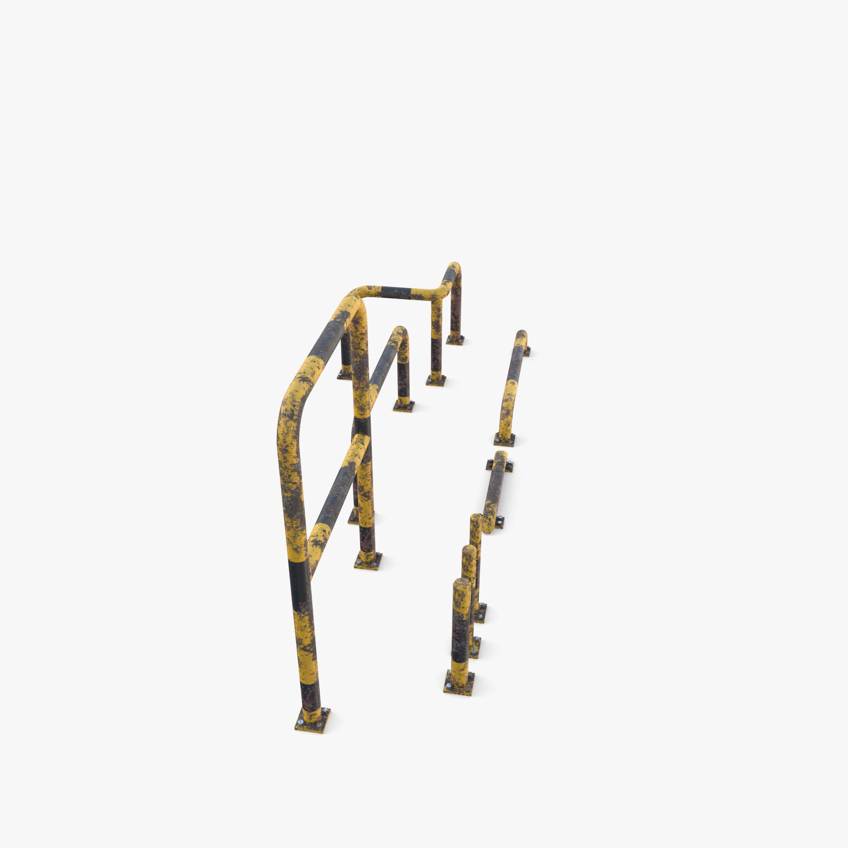 Traffic Safety Barrier Pack V2 - 3D Model by dragosburian