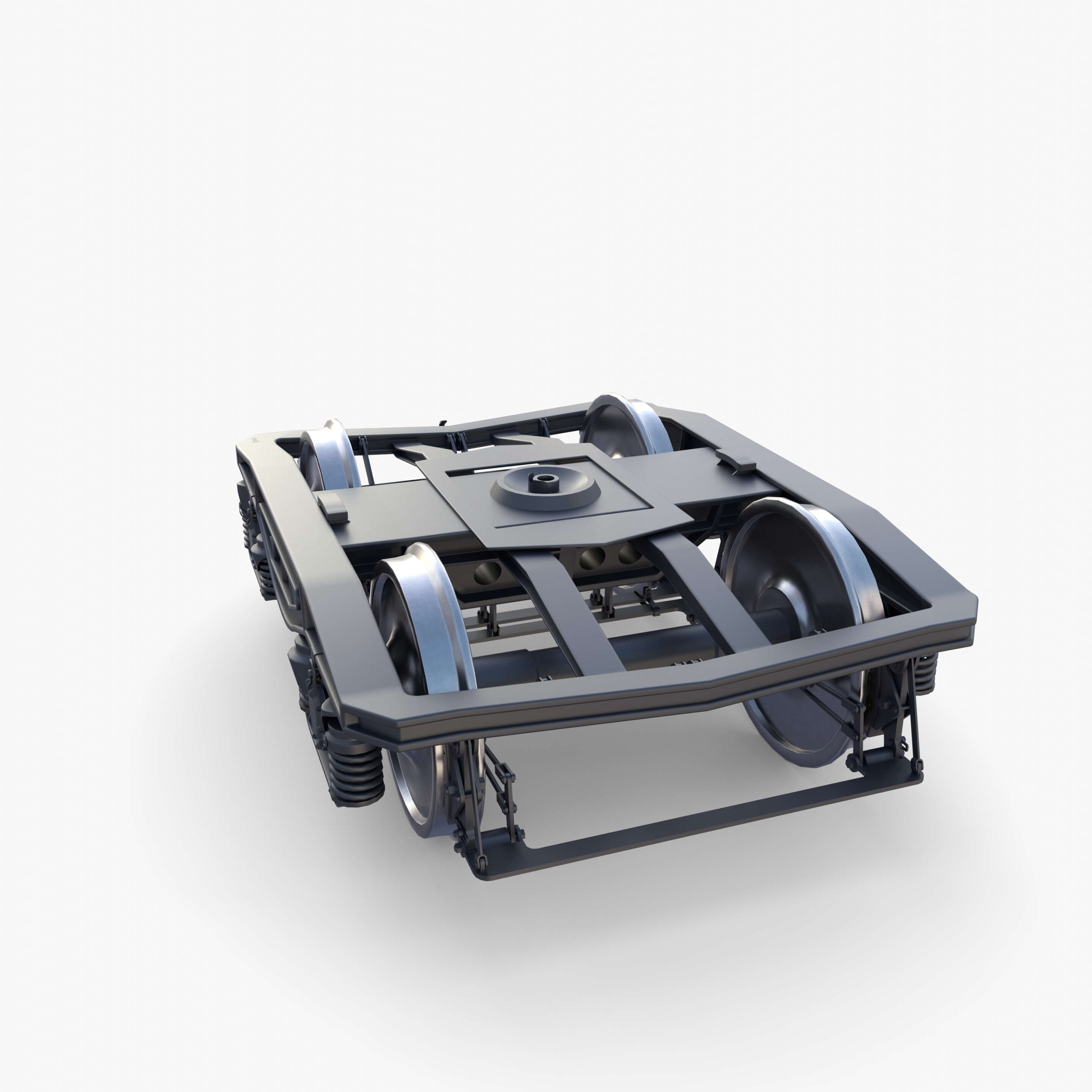 Train Car Bogie V1 - 3D Model by dragosburian