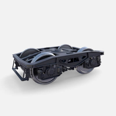 Train Car Bogie V1 - 3D Model by dragosburian