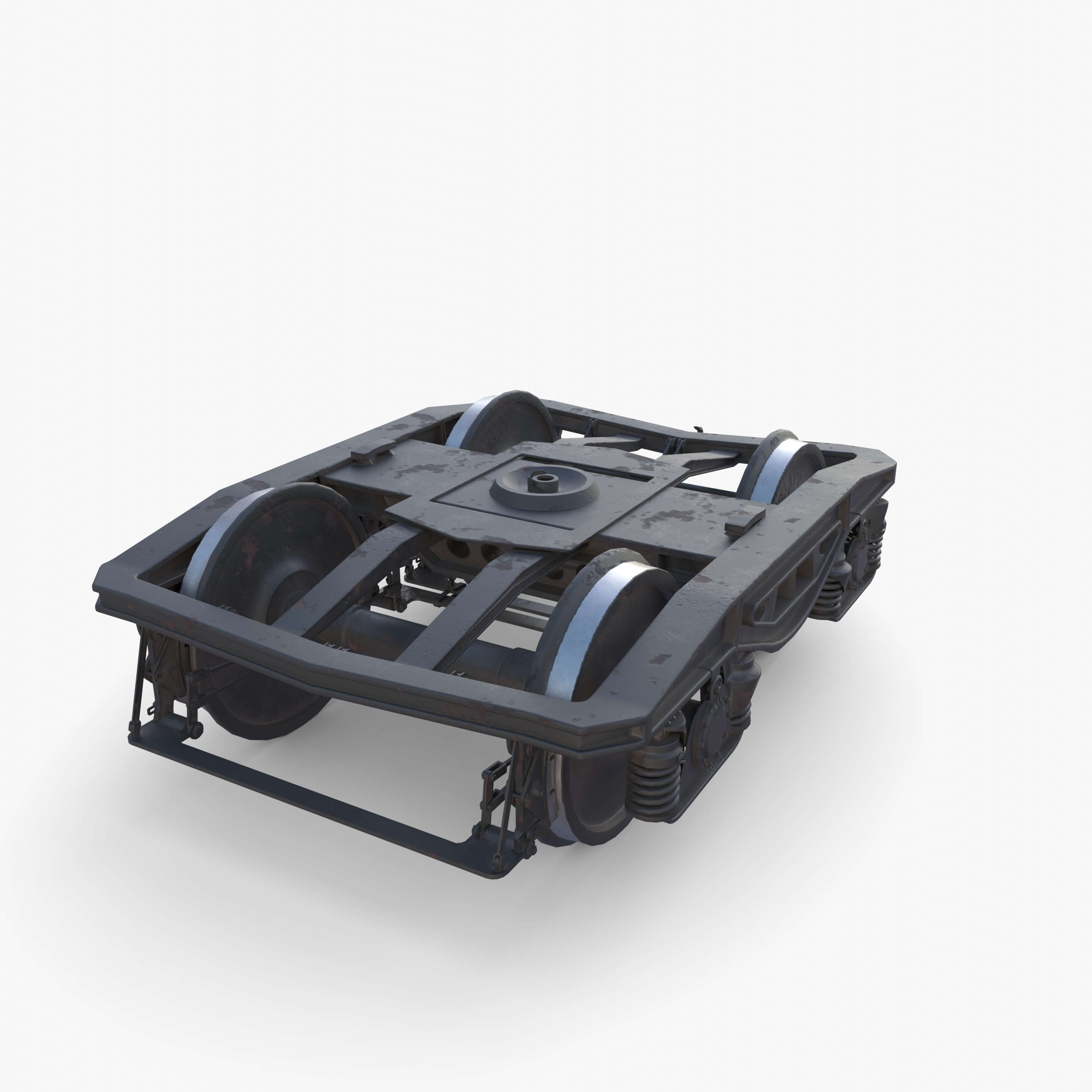 Train Car Bogie V2 - 3D Model by dragosburian