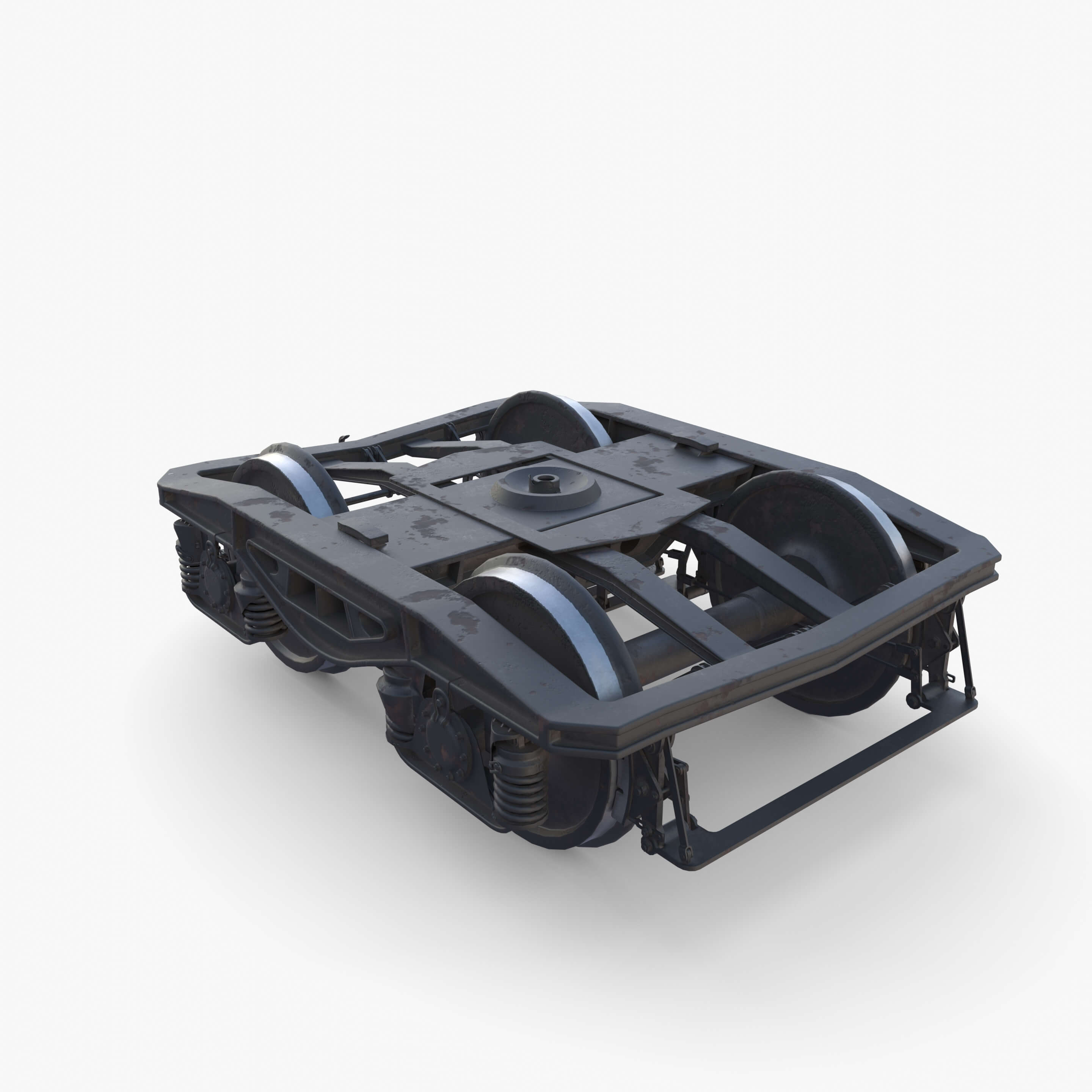 Train Car Bogie V2 - 3D Model by dragosburian