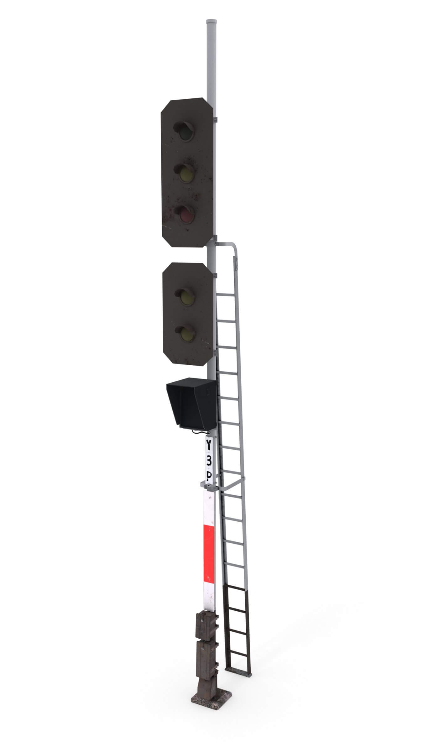 Train Traffic Light 1 - 3D Model by dragosburian