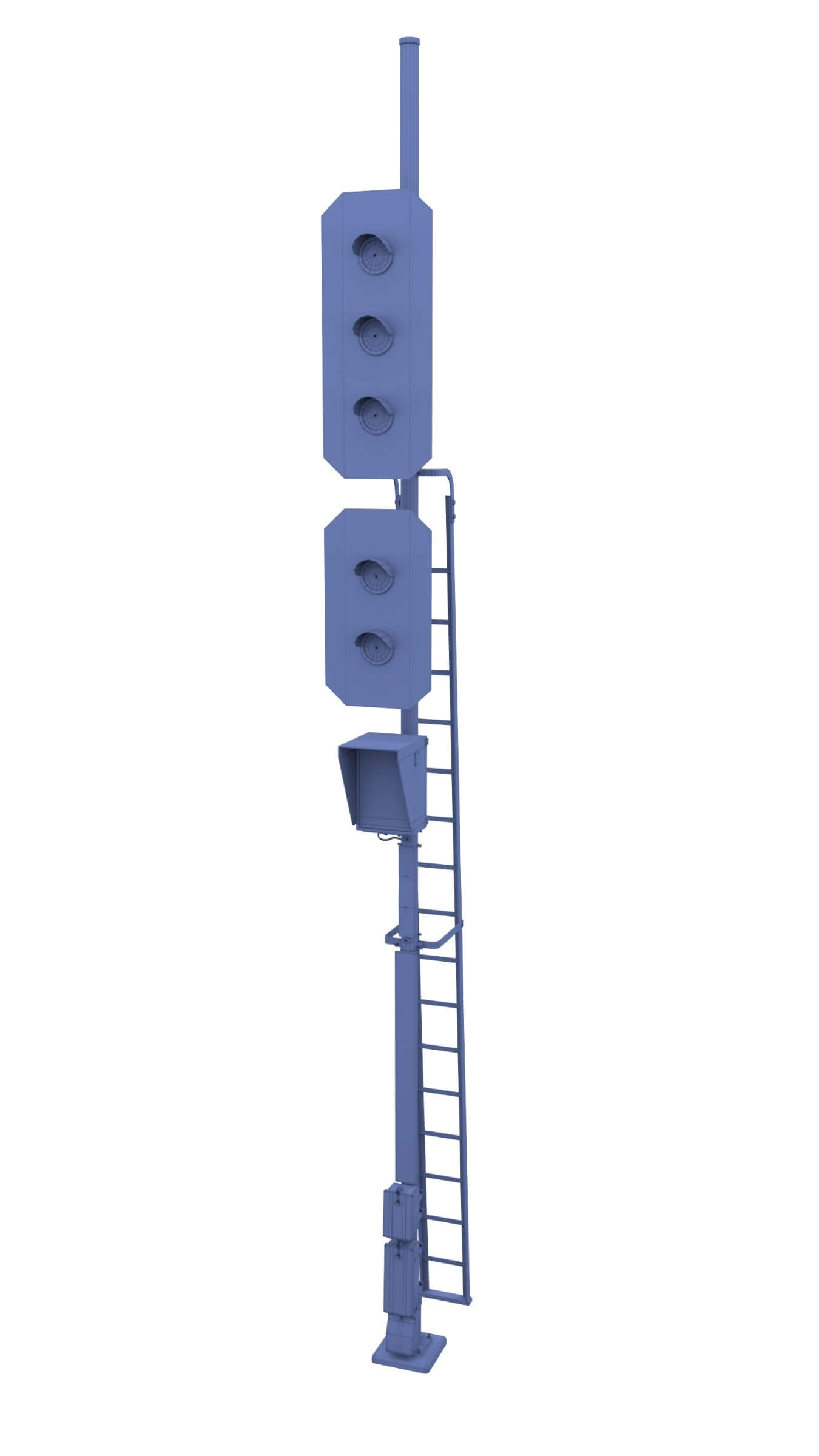 Train Traffic Light 2 - 3D Model by dragosburian