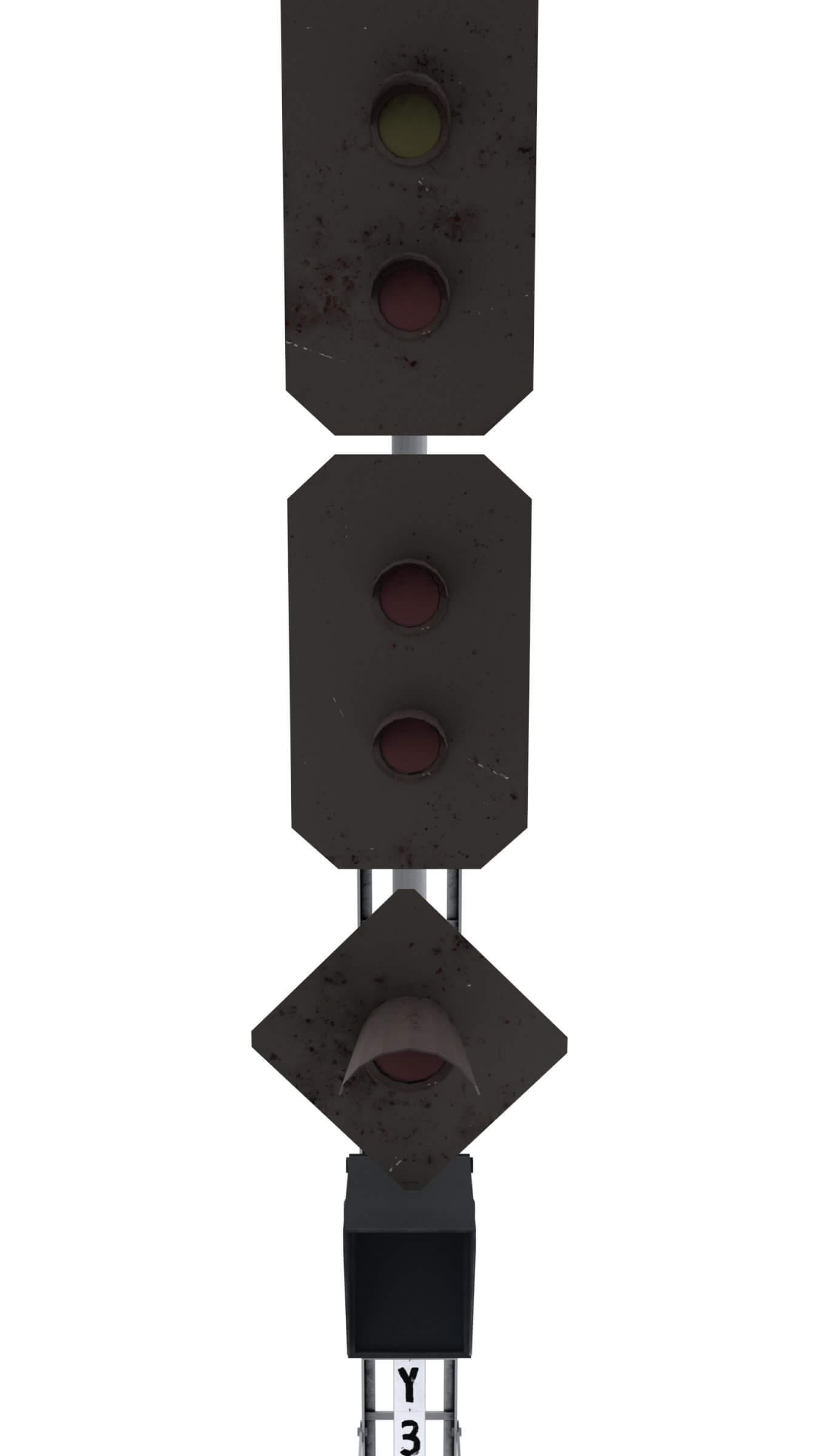 Train Traffic Light 22 - 3D Model by dragosburian