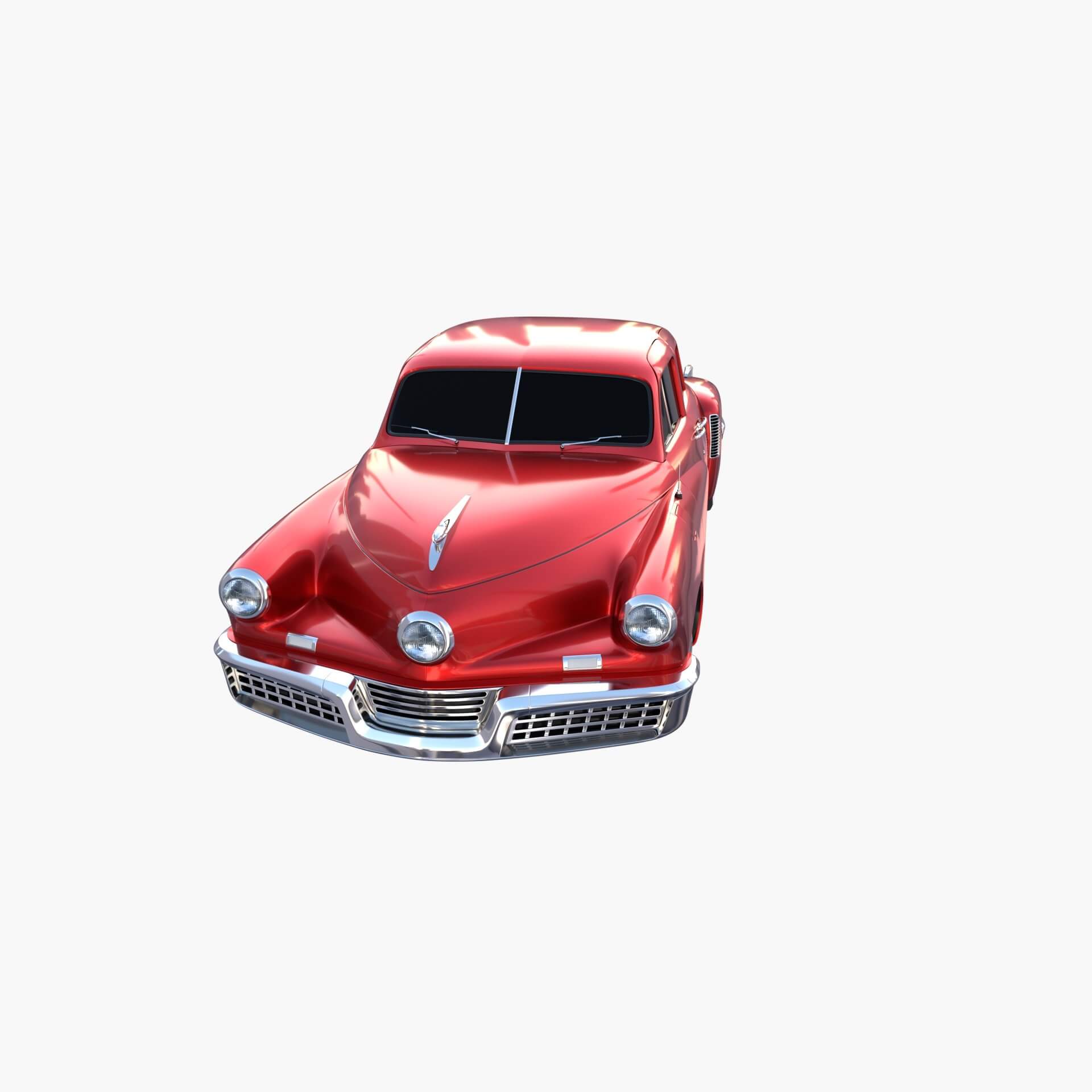 Tucker 48 Red - 3D Model by dragosburian