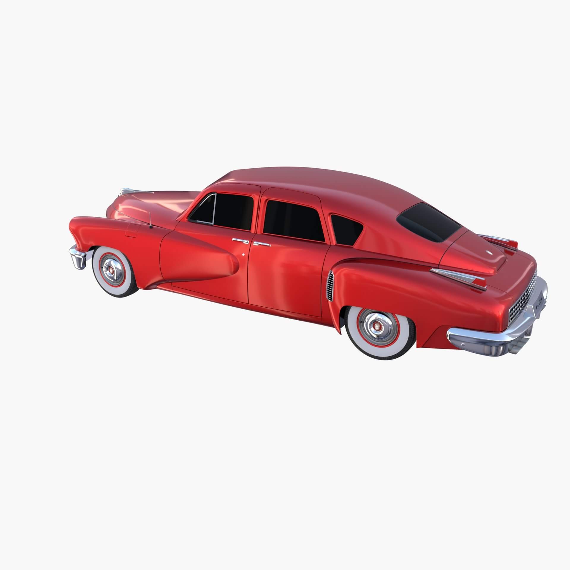 Tucker 48 Red - 3D Model by dragosburian