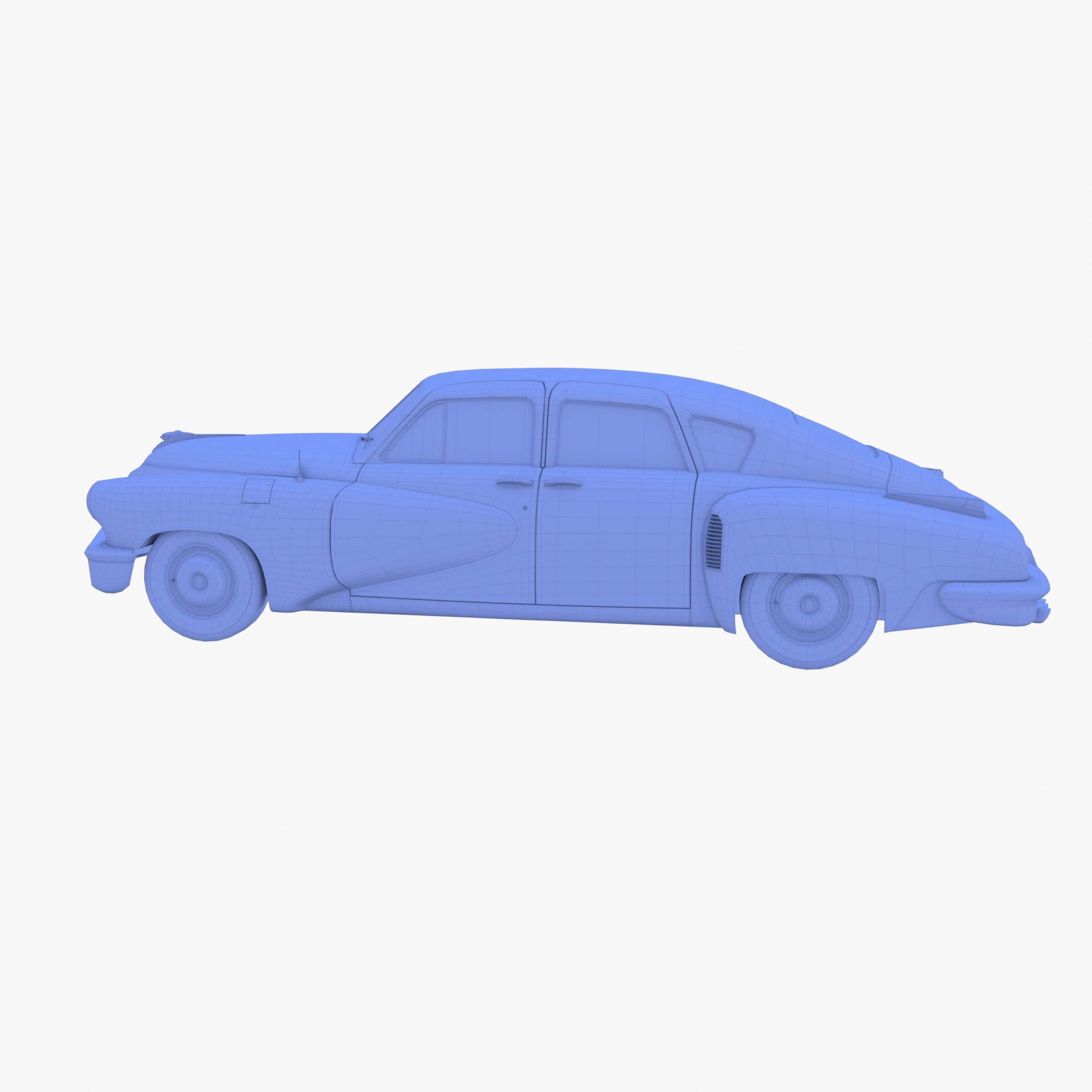 Tucker 48 Red - 3D Model by dragosburian