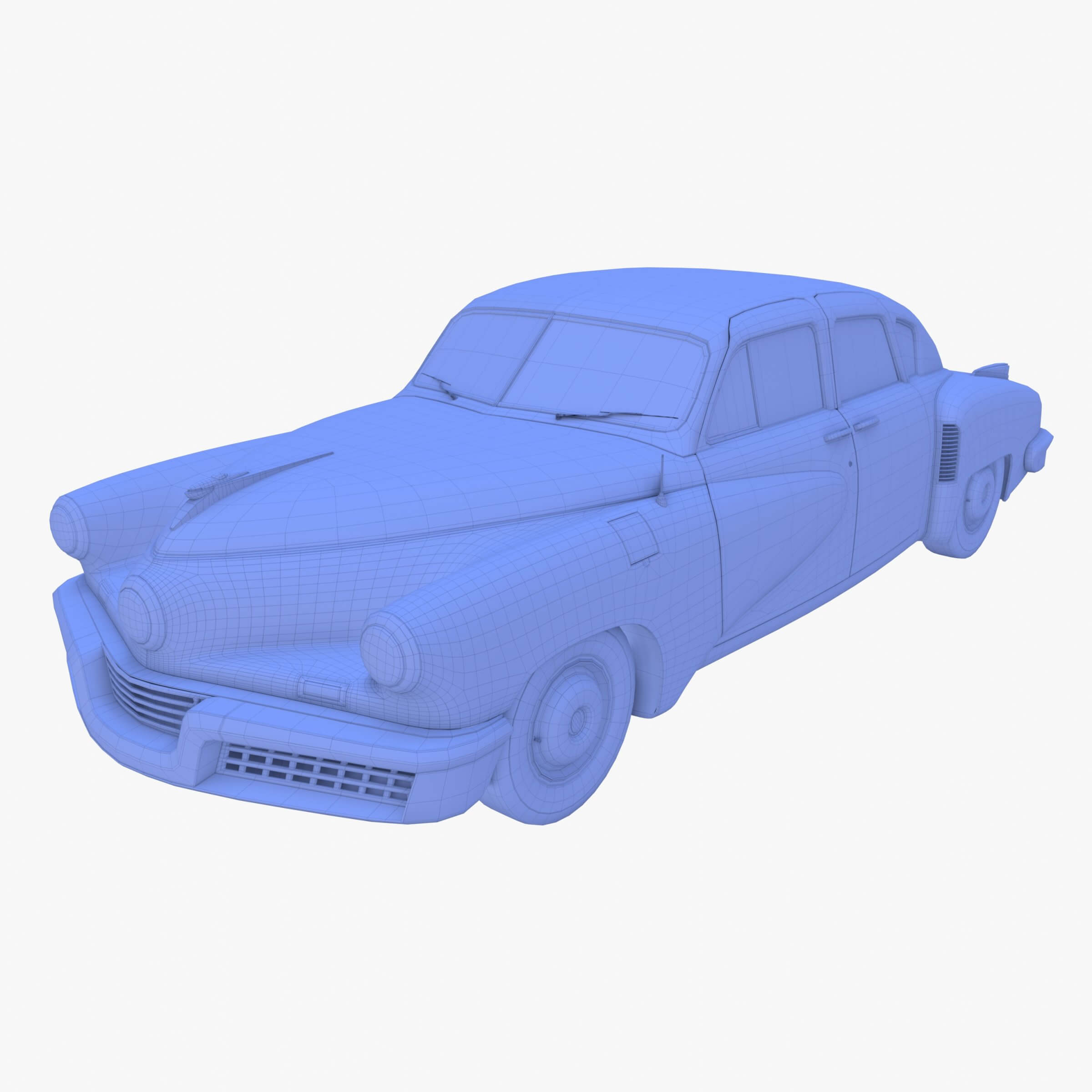 Tucker 48 Red - 3D Model by dragosburian