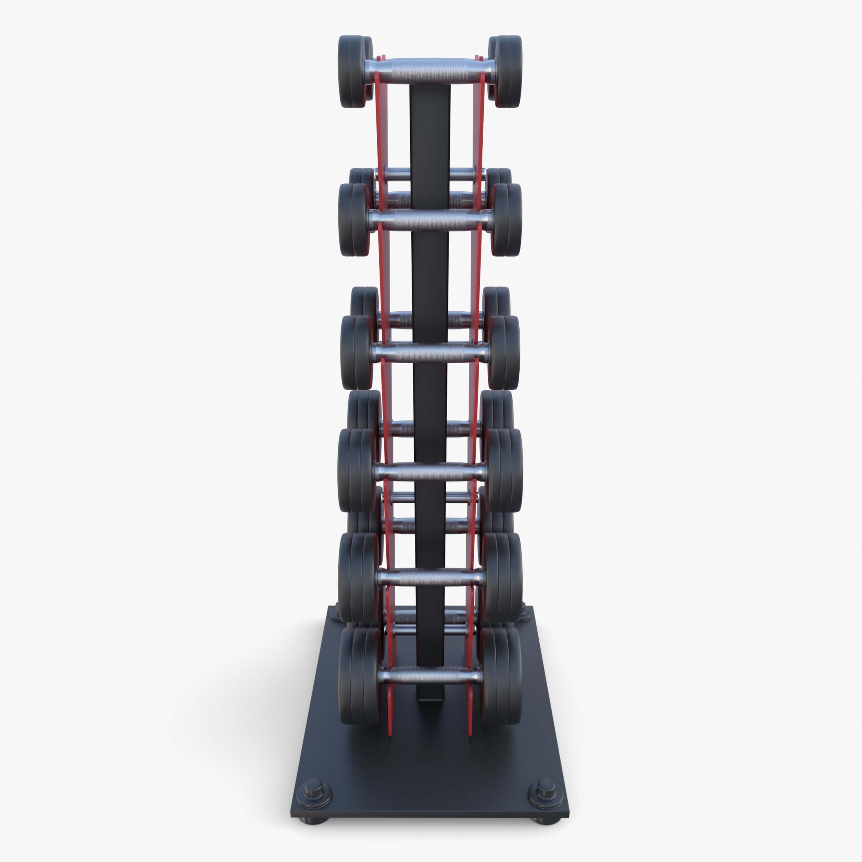 Vertical Dumbbell Rack - 3D Model by dragosburian