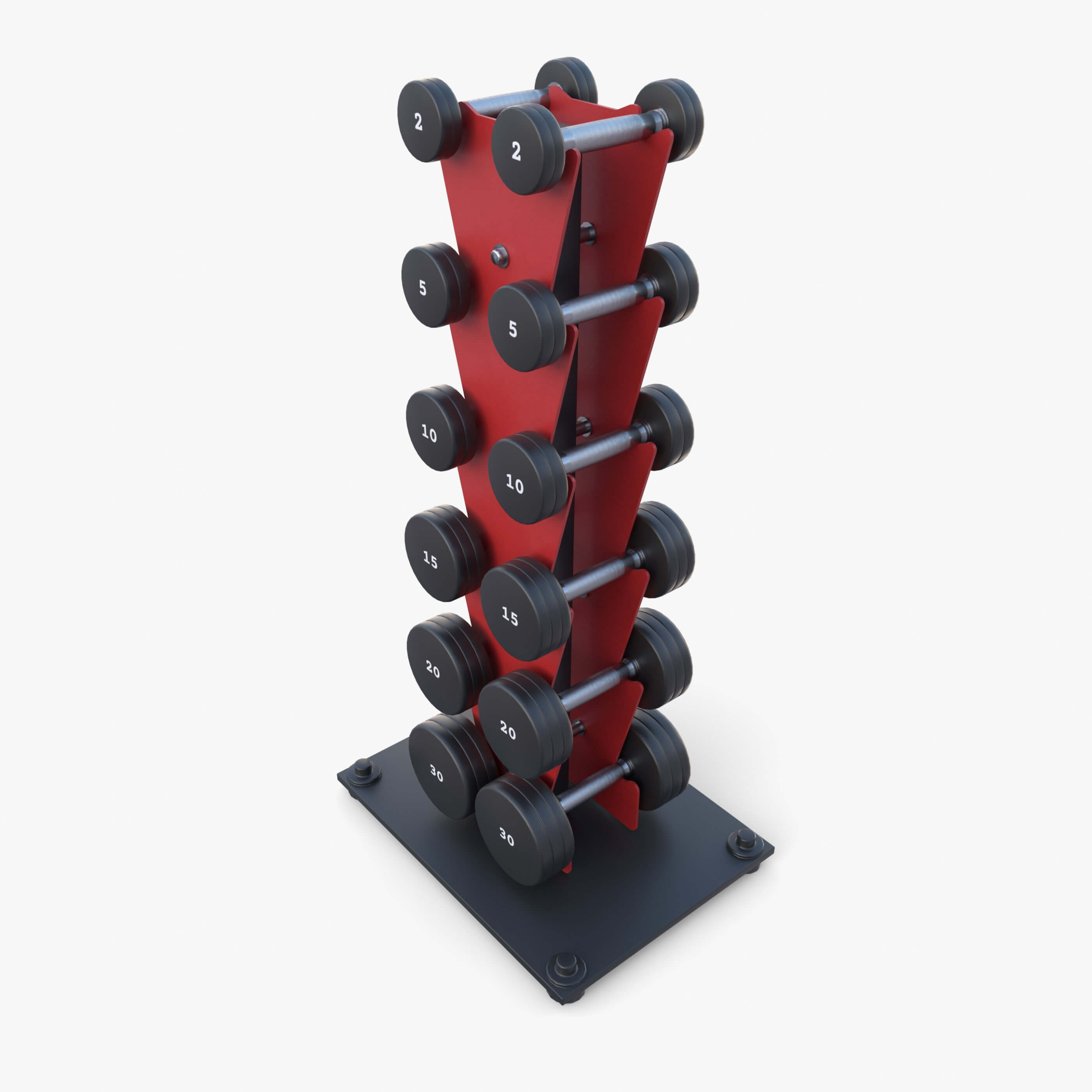 Vertical Dumbbell Rack - 3D Model by dragosburian