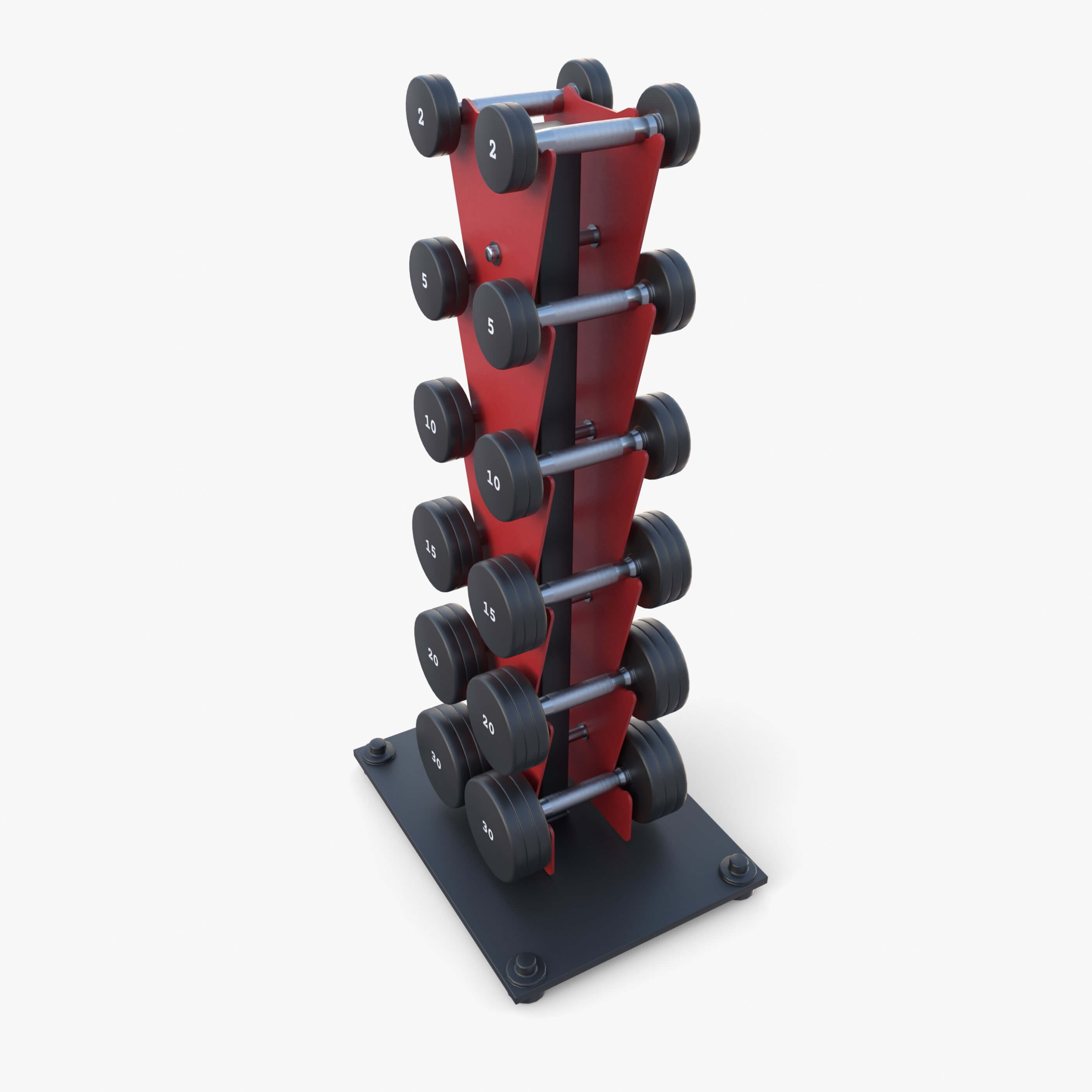 Vertical Dumbbell Rack - 3D Model by dragosburian