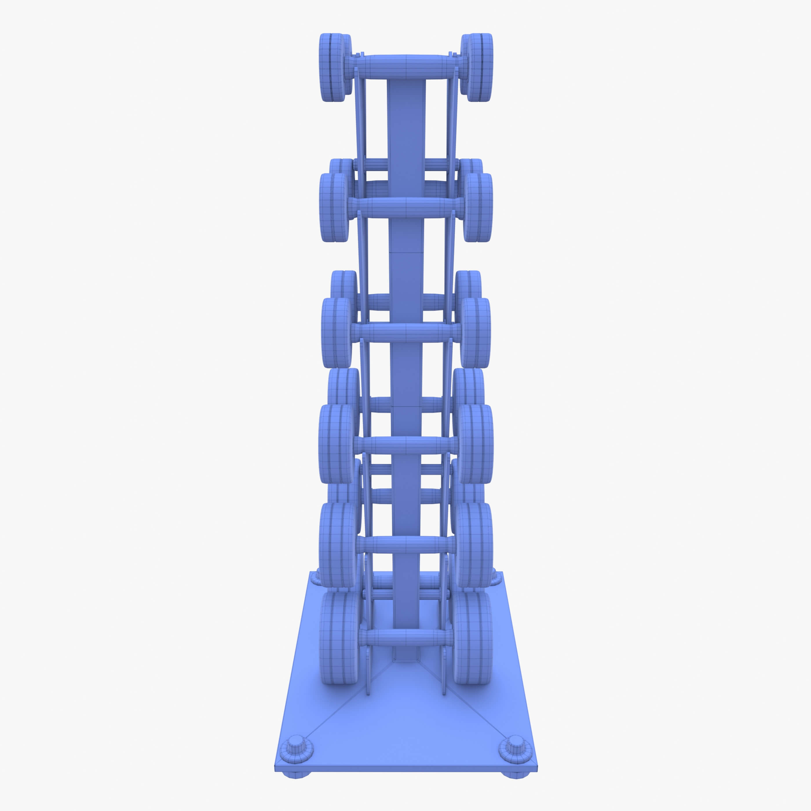 Vertical Dumbbell Rack - 3D Model by dragosburian