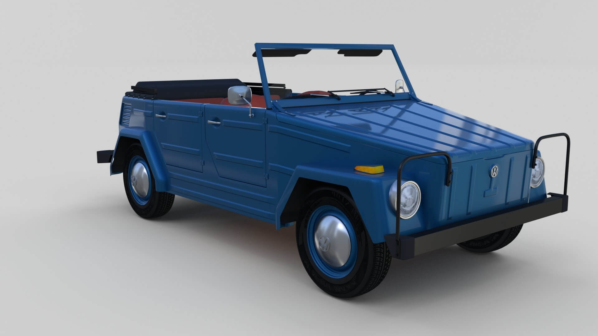 VW 181 Thing with Interior - 3D Model by dragosburian