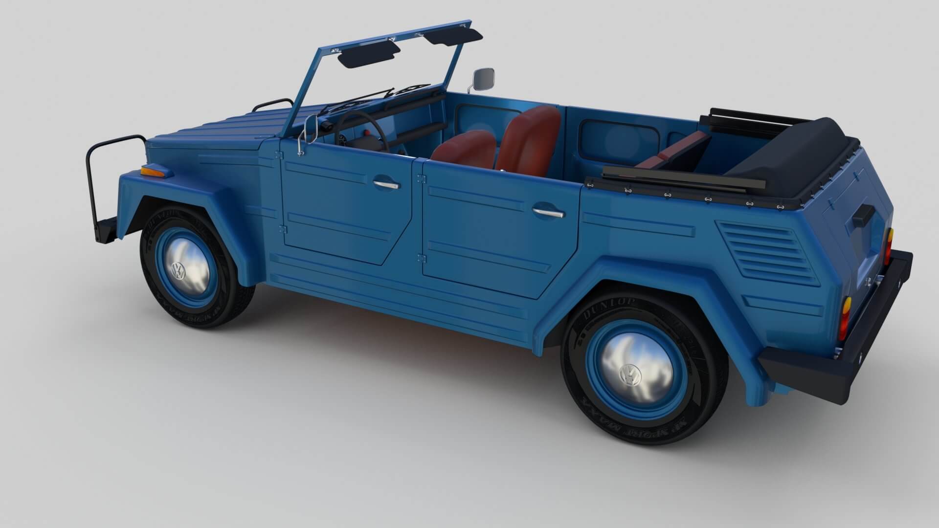 VW 181 Thing with Interior - 3D Model by dragosburian