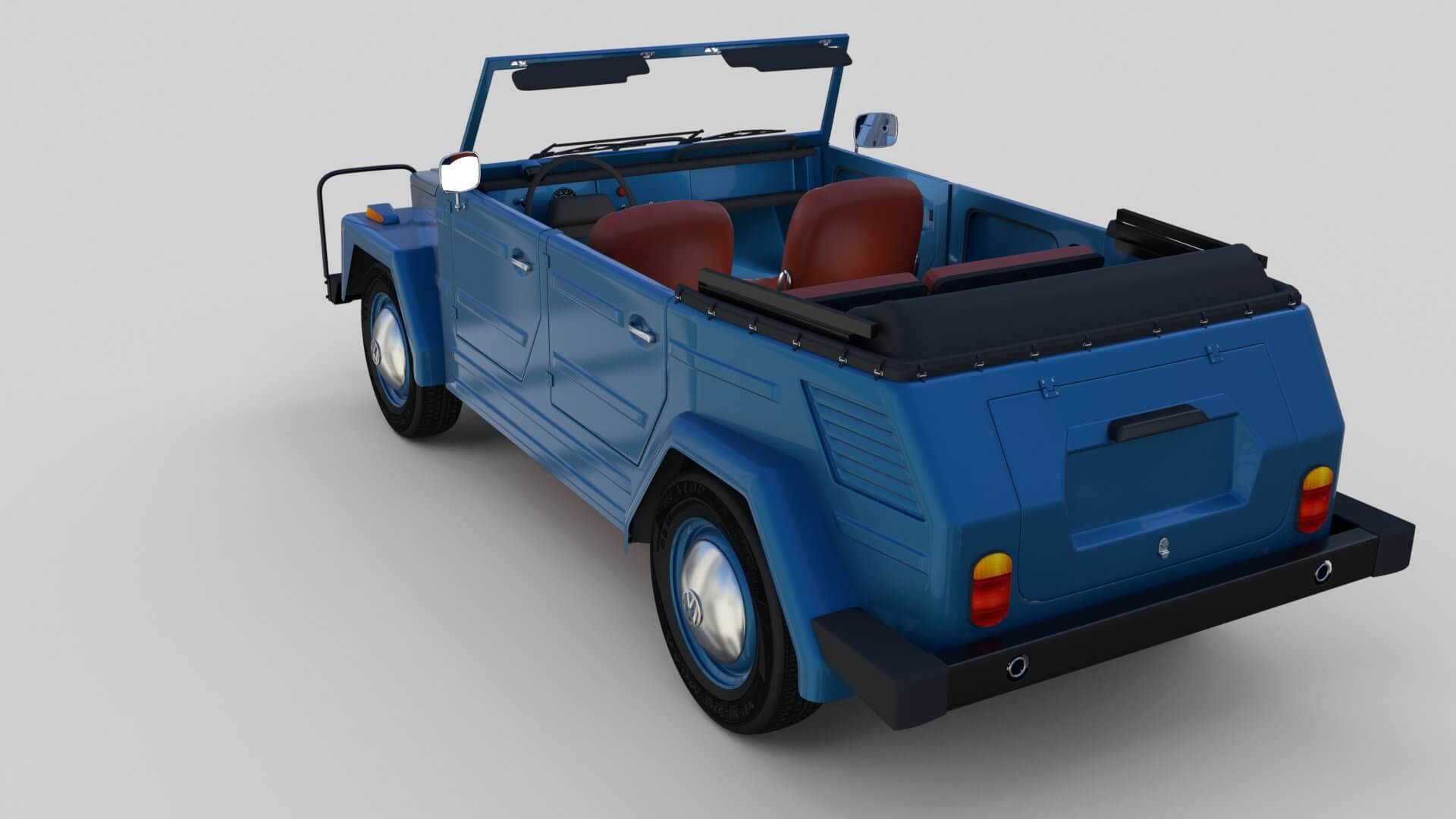 VW 181 Thing with Interior - 3D Model by dragosburian