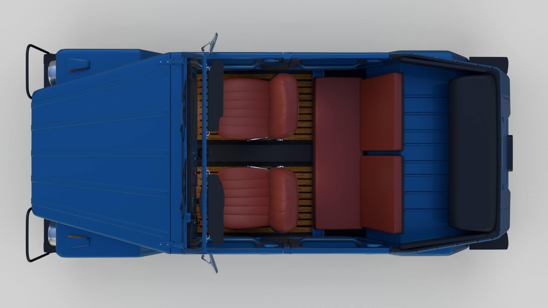 VW 181 Thing with Interior - 3D Model by dragosburian