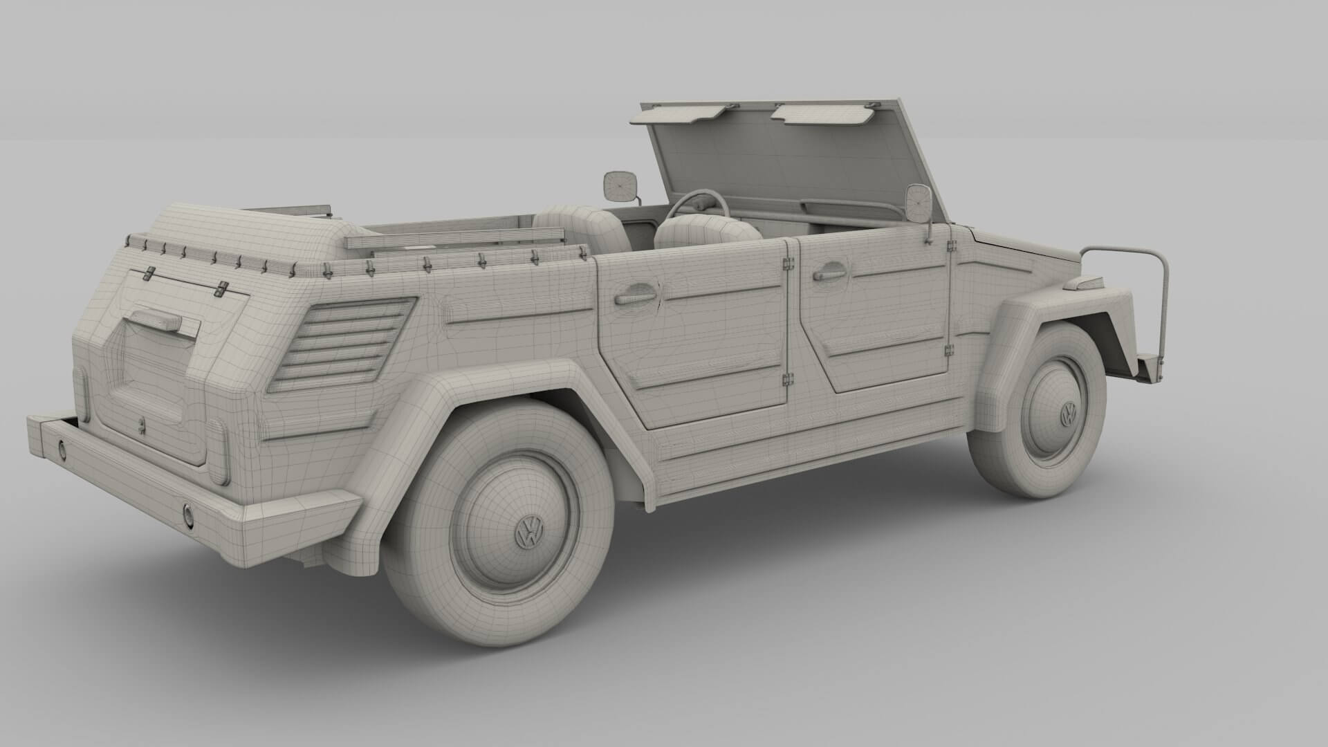 VW 181 Thing with Interior - 3D Model by dragosburian