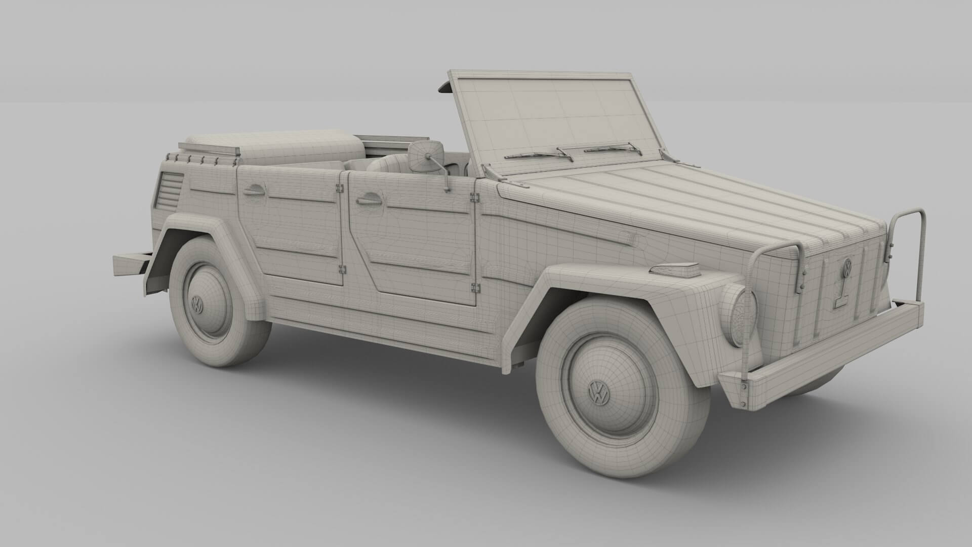 VW 181 Thing with Interior - 3D Model by dragosburian