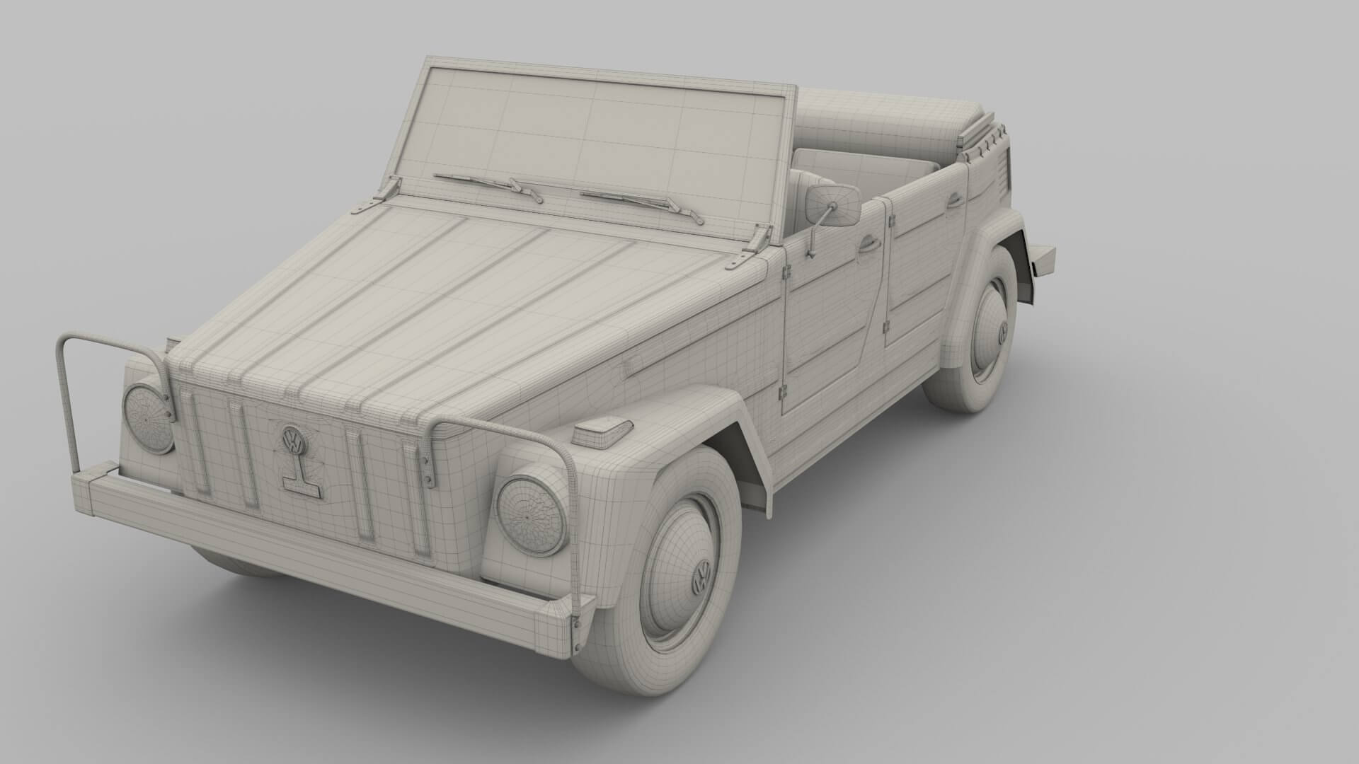VW 181 Thing with Interior - 3D Model by dragosburian