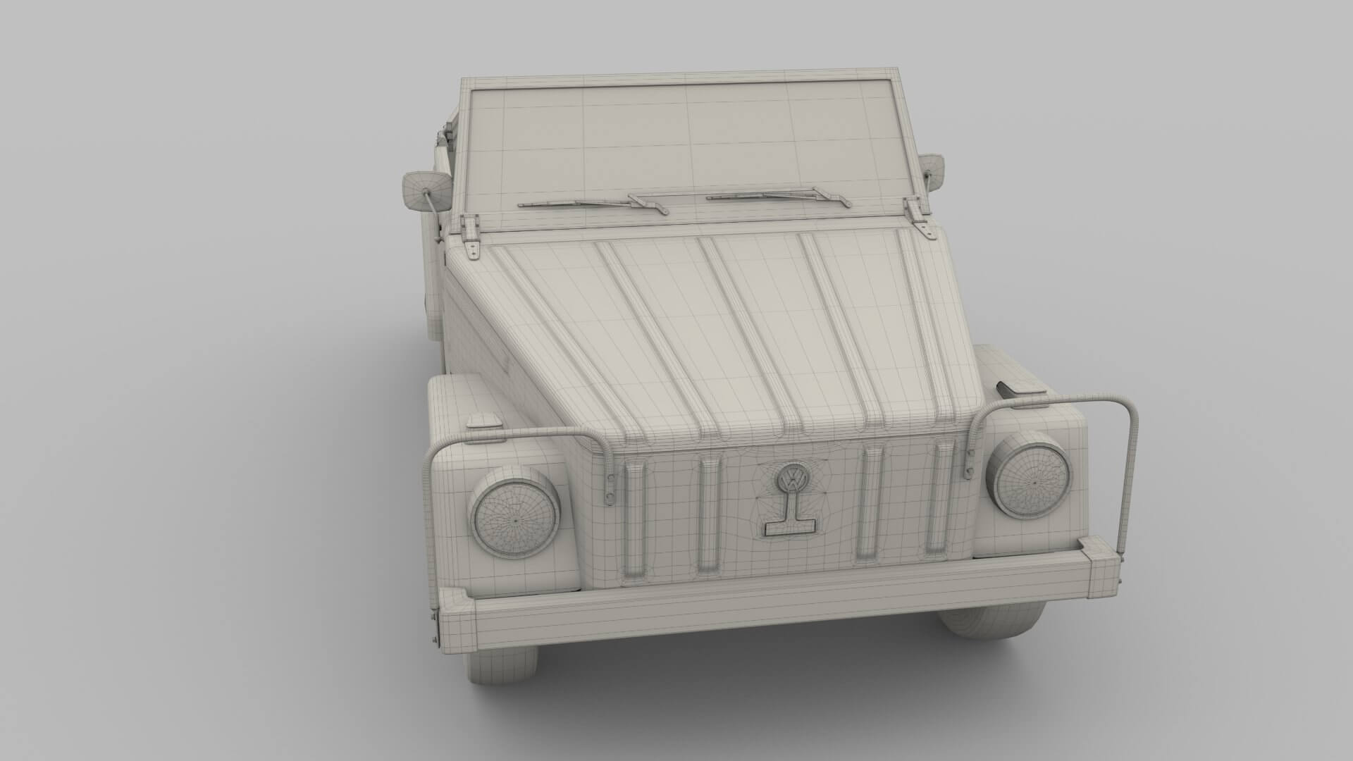 VW 181 Thing with Interior - 3D Model by dragosburian
