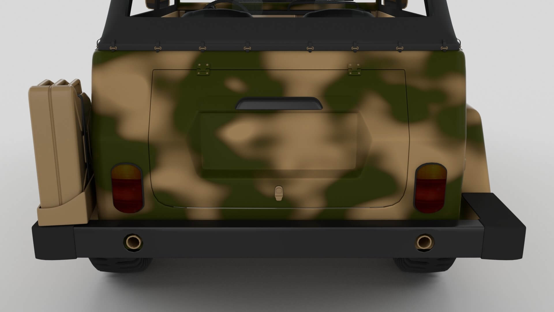 VW Type 181 Army with Interior Top Up - 3D Model by dragosburian