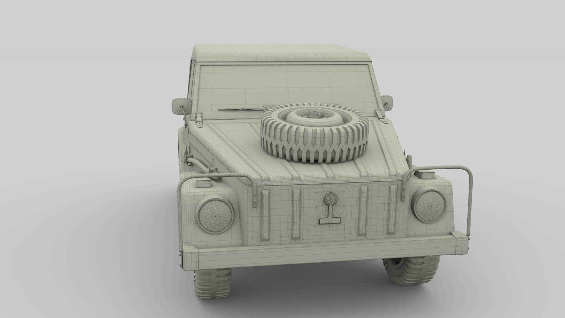 VW Type 181 Army with Interior Top Up - 3D Model by dragosburian