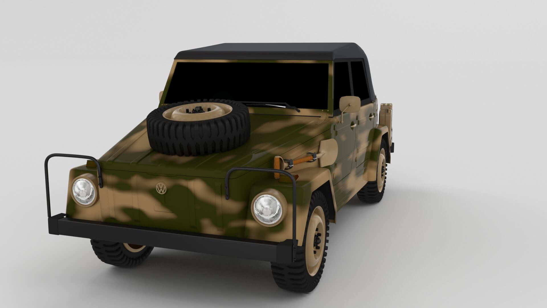 VW Type 181 Army - 3D Model by dragosburian