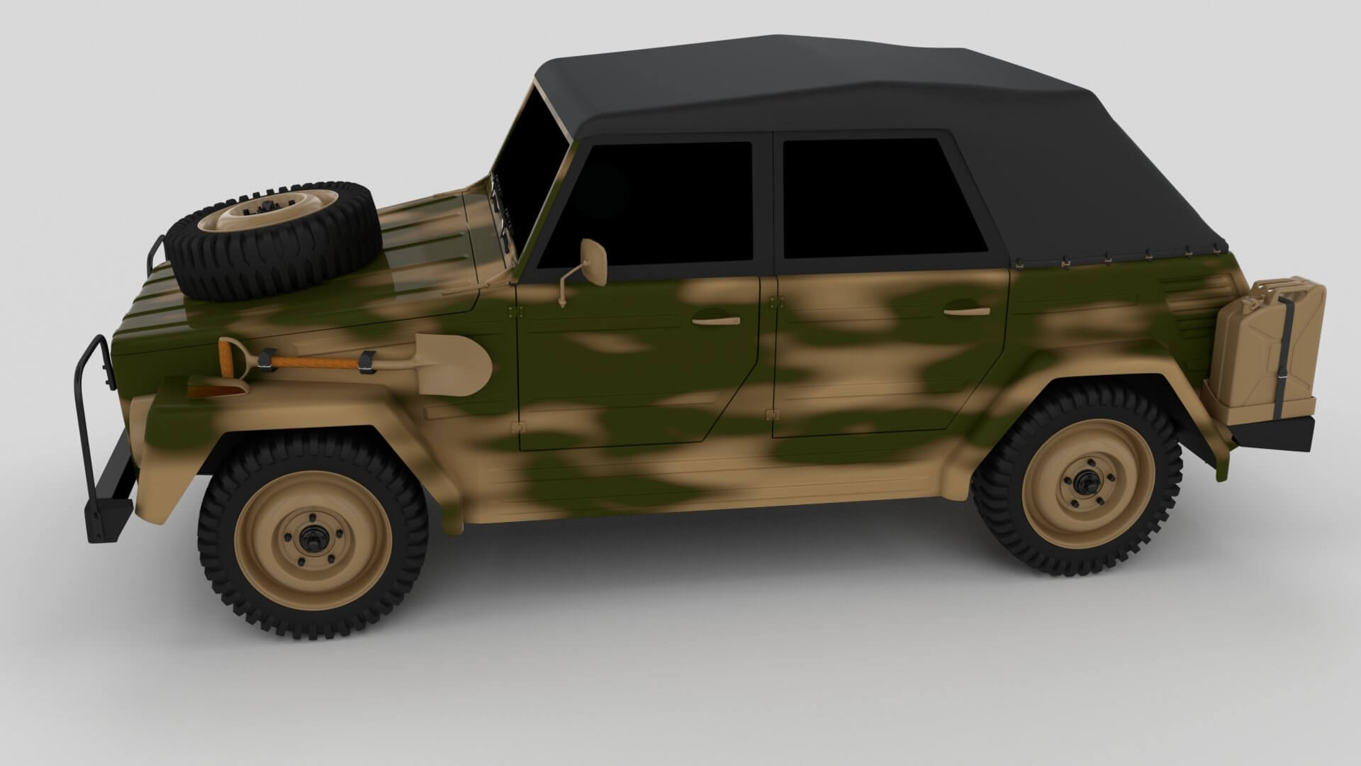 VW Type 181 Army - 3D Model by dragosburian
