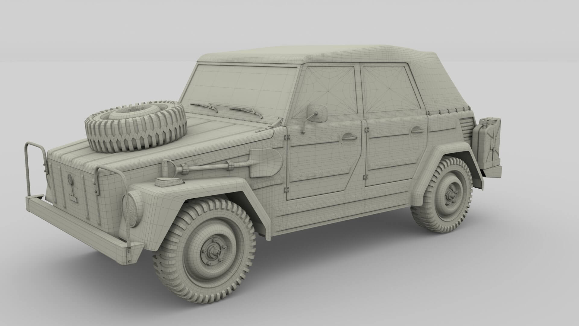 VW Type 181 Army - 3D Model by dragosburian