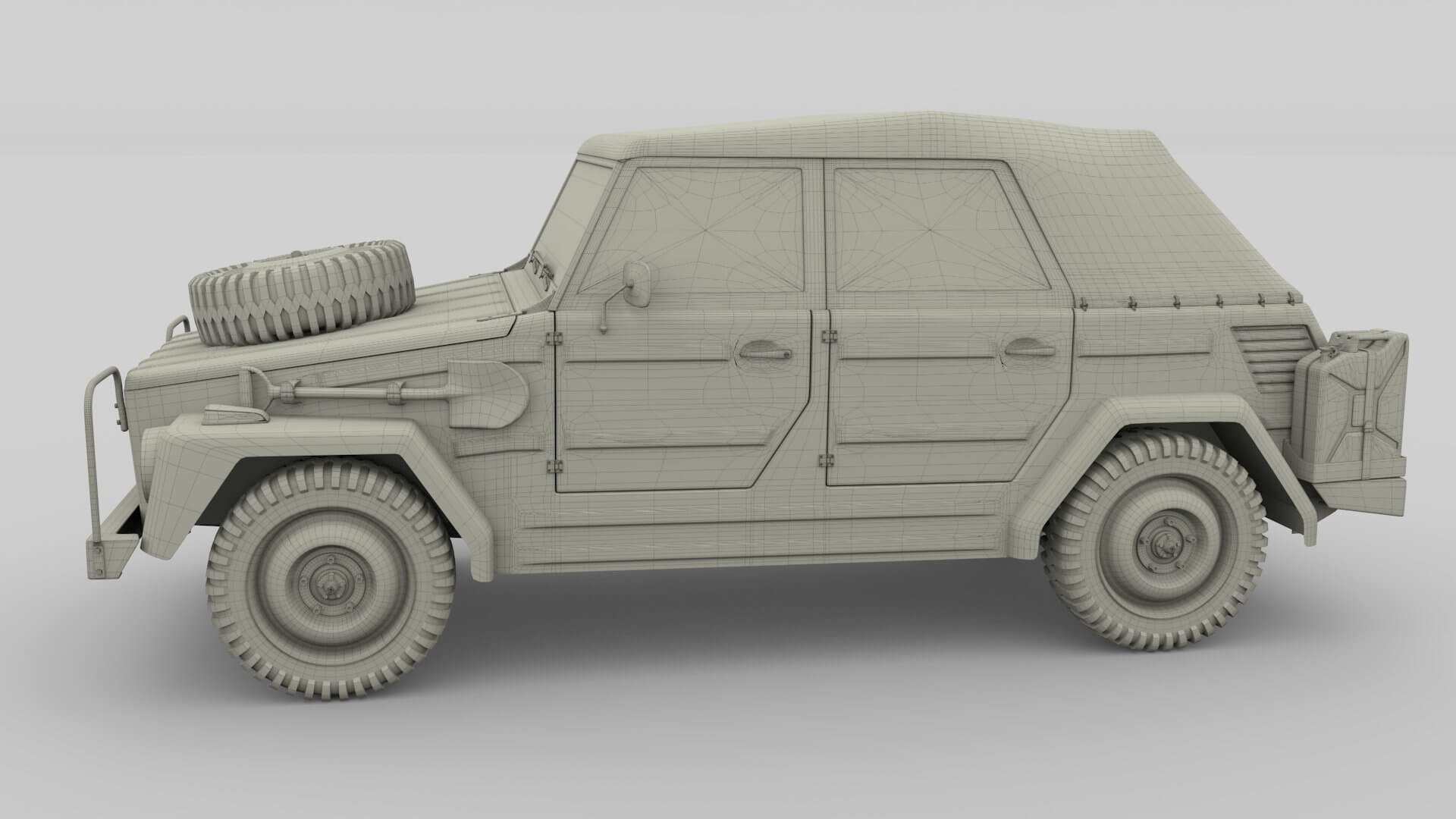 VW Type 181 Army - 3D Model by dragosburian