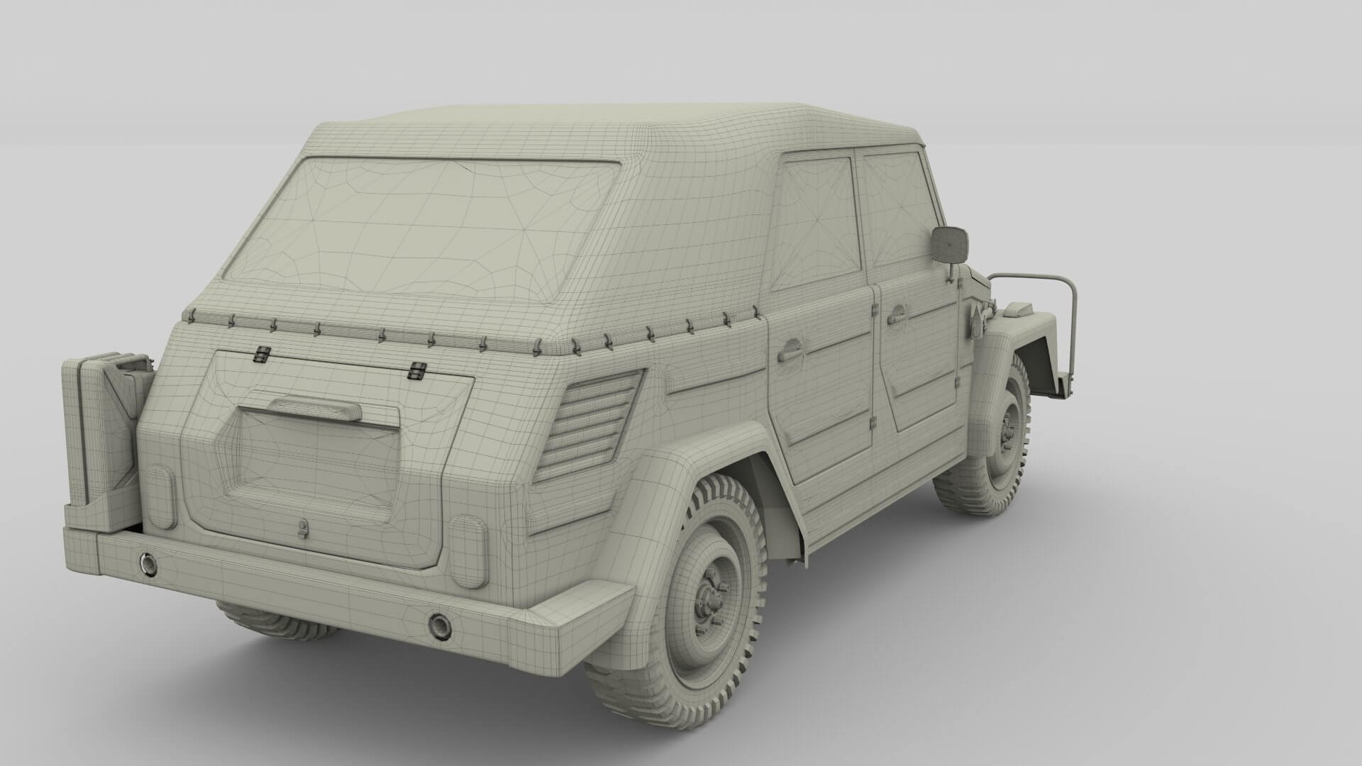 VW Type 181 Army - 3D Model by dragosburian